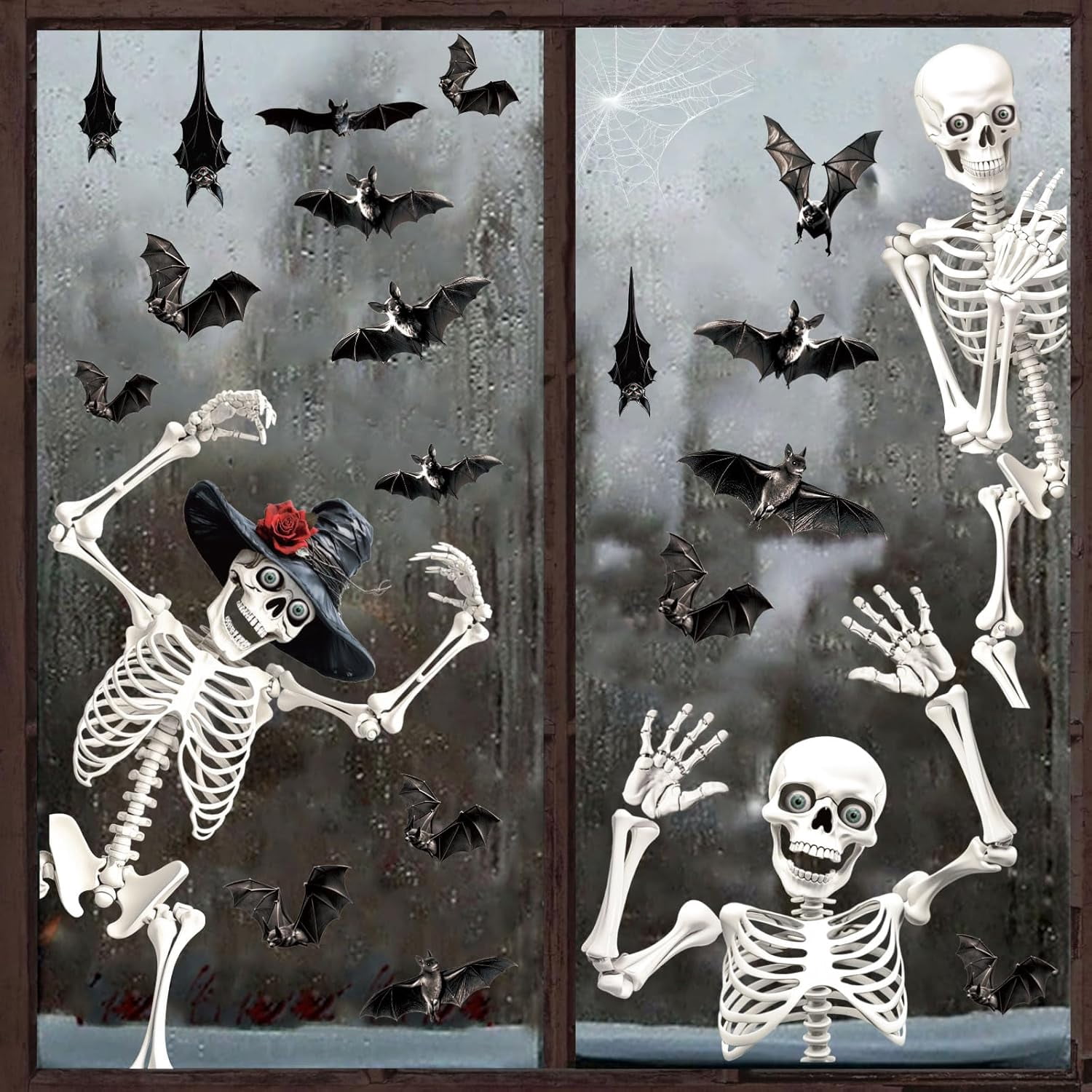 Halloween Window Cling Sticker, Giant Spooky Monster Silhouette Window ...