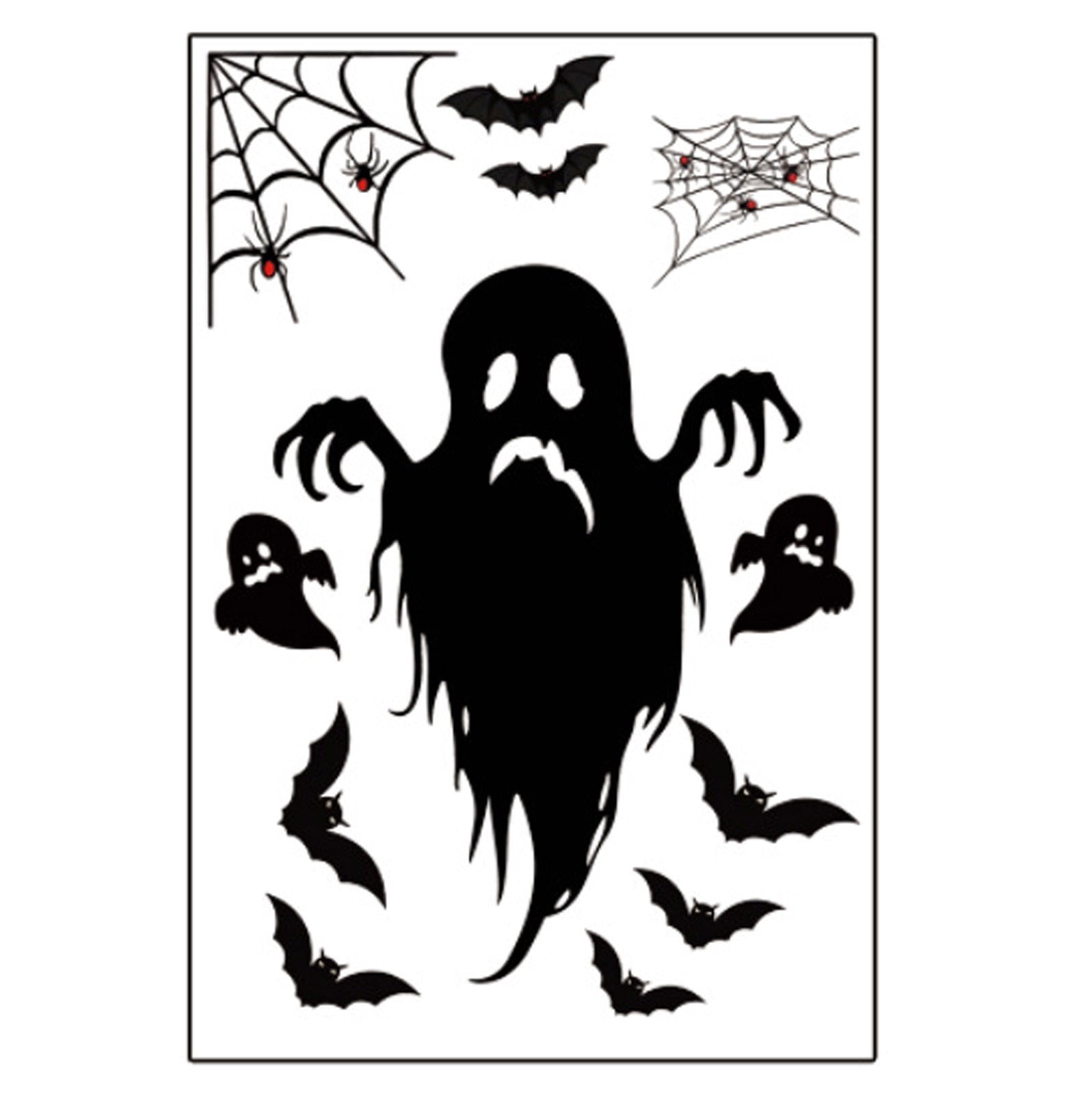 Halloween Window Clings Static Window Stickers Halloween Shopping Mall ...