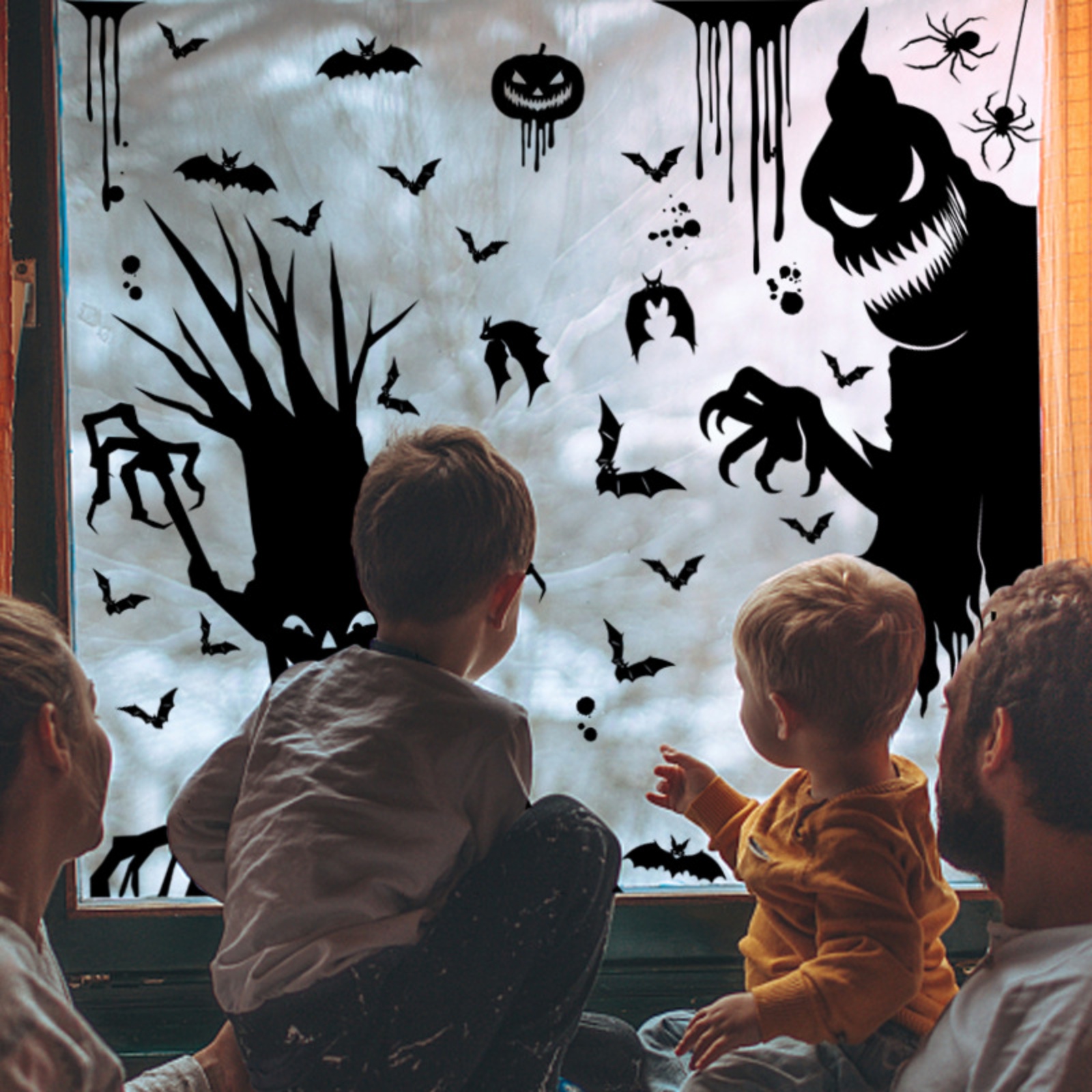 Halloween Window Clings Sticker Halloween Ghost Ghost Shadow Window ...