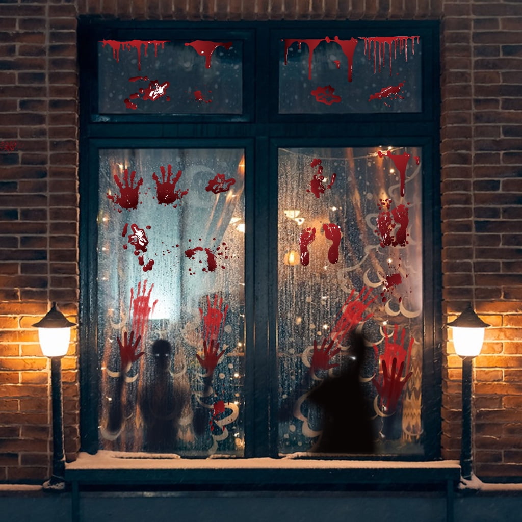 Halloween Window Decorations Zombie Posters - 3 Pcs Giant Bloody ...