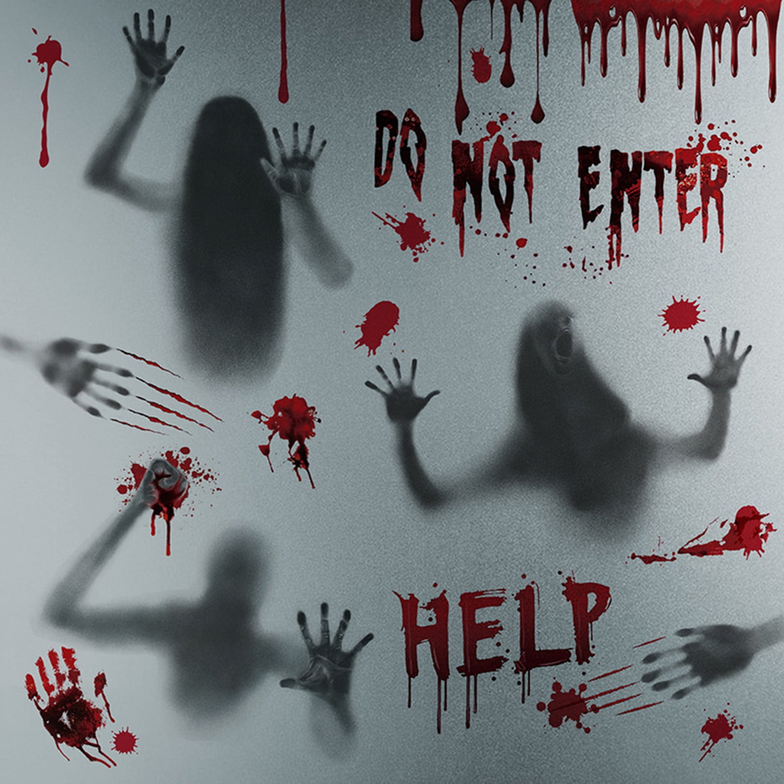 Halloween Window Ghost Shadow Decal Ghost Handprint Wall Decals Wall ...