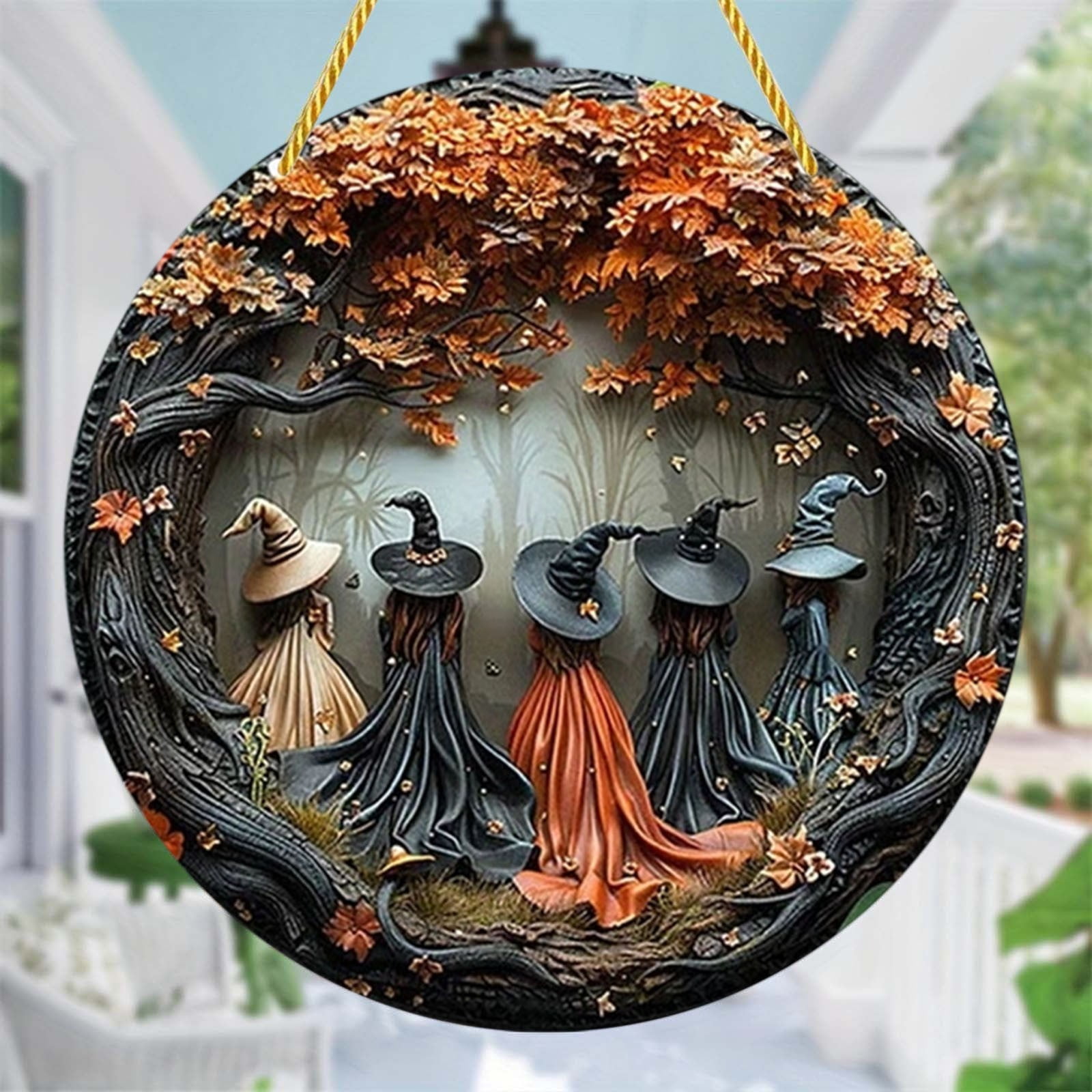 Halloween Witch Academy Acrylic Hanging Decor 8x8 Inch Witchcraft Sign ...