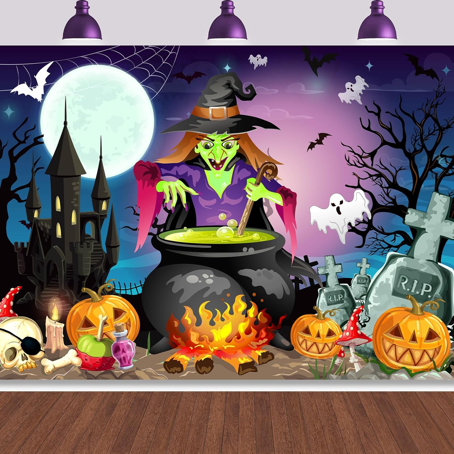 Halloween Witch Backdrop, Halloween Backdrop Halloween Witch Banner ...