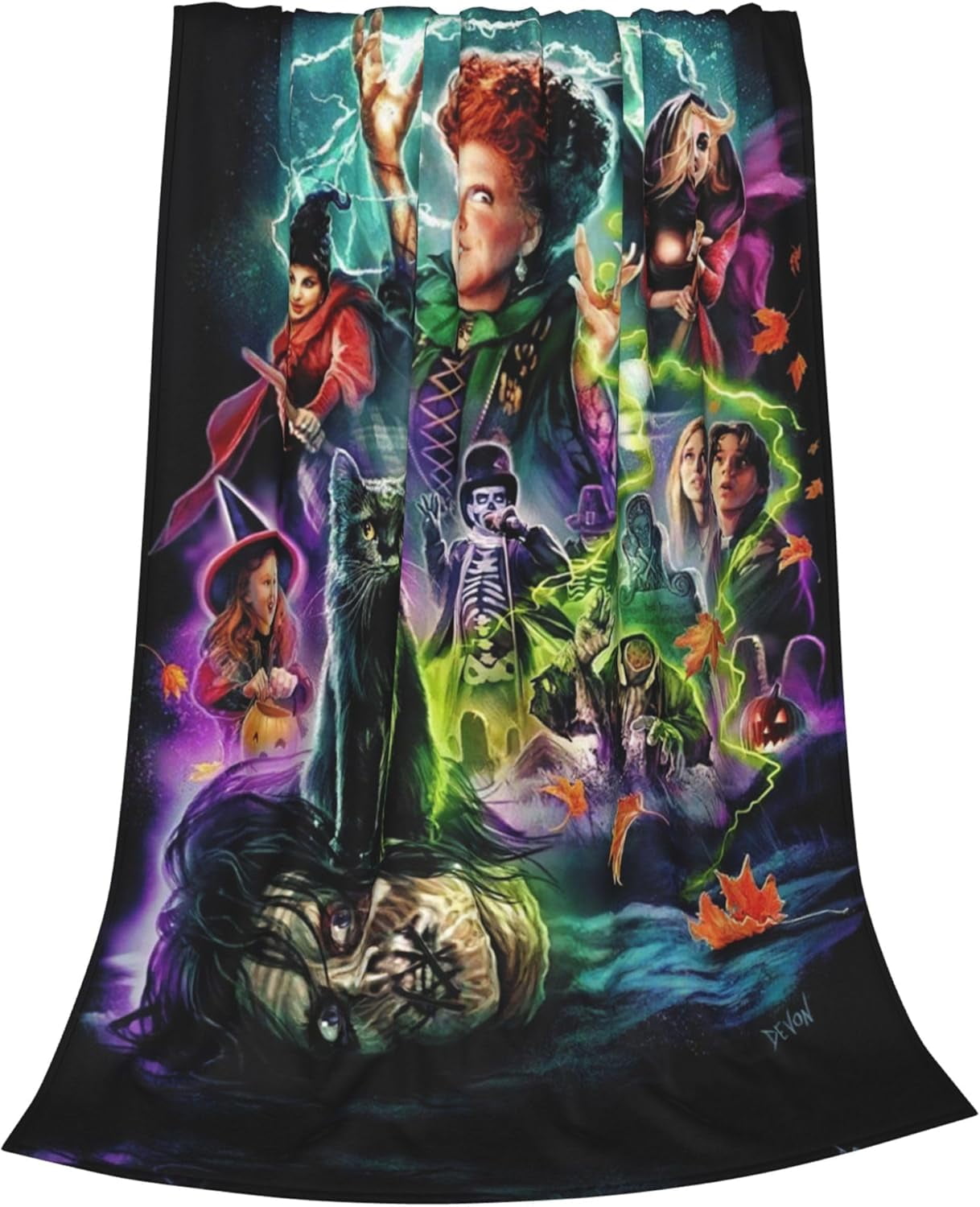 Halloween Witch Blanket Hocus Pocus Blanket Movie Characters Horror ...