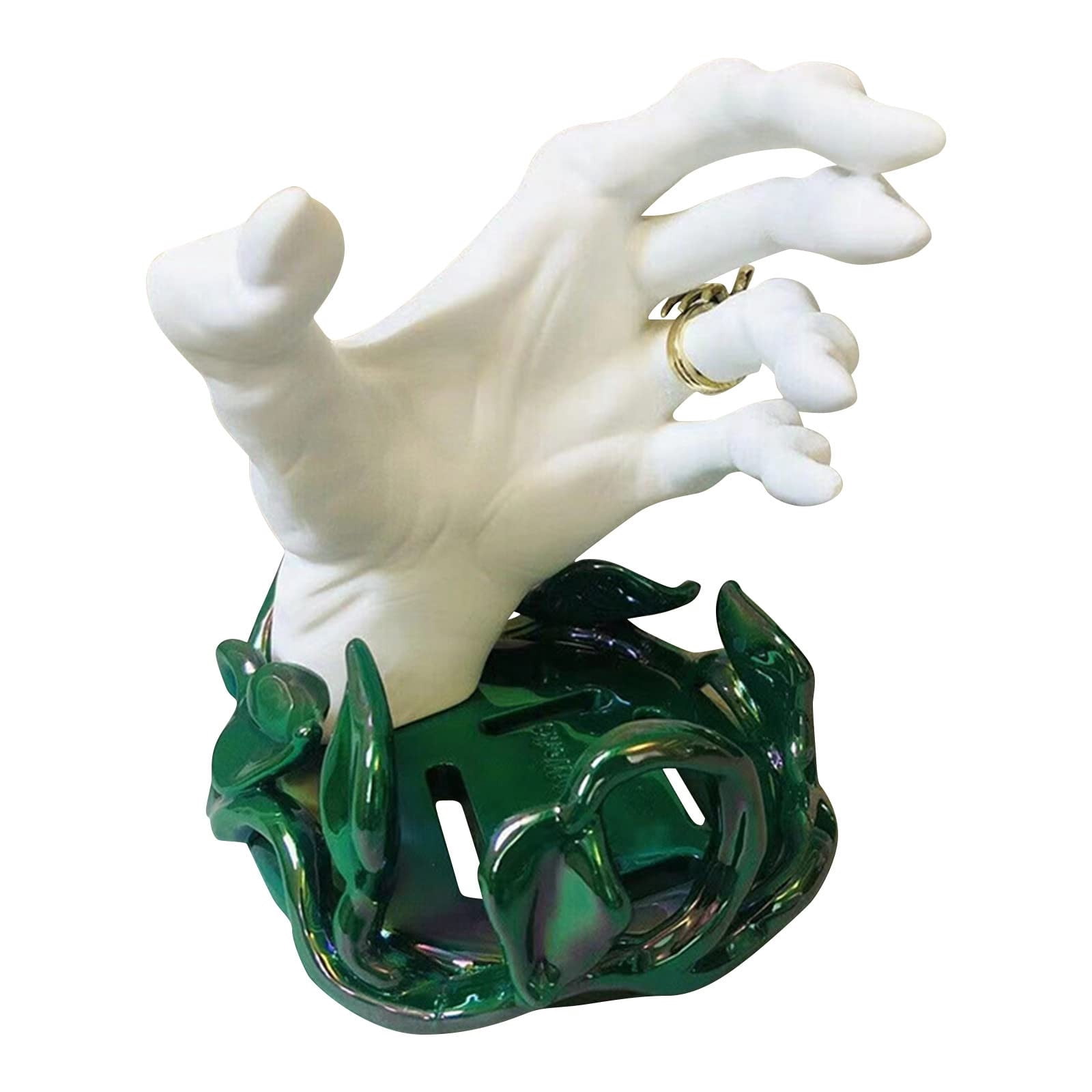 Halloween Witch Bottle Stand Resin Desktop Ornament Green White ...