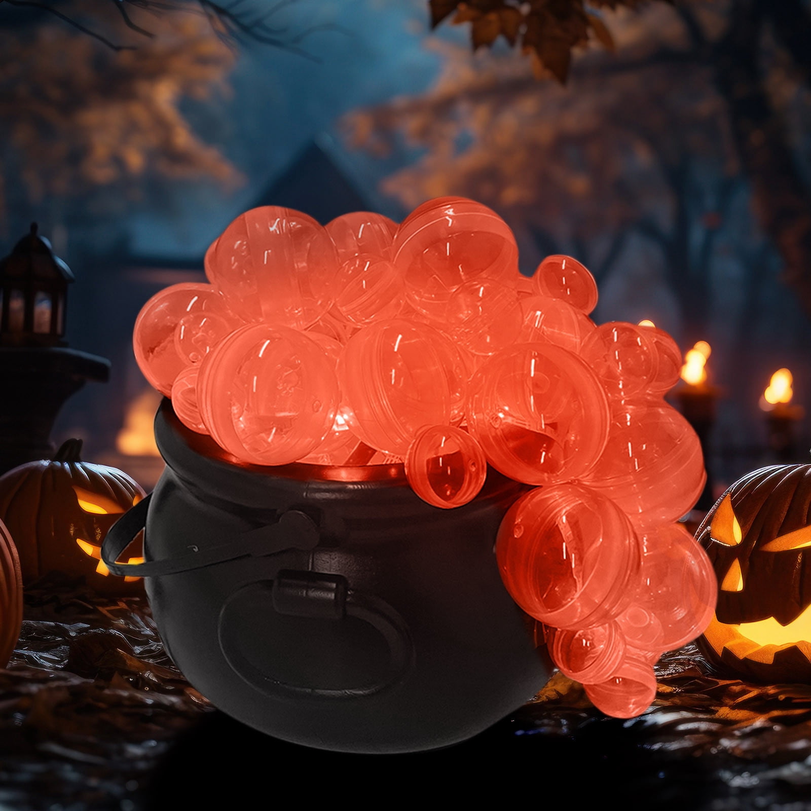 Halloween Witch Bubble Cauldron Set with Lights, 20cm DIY Luminous ...