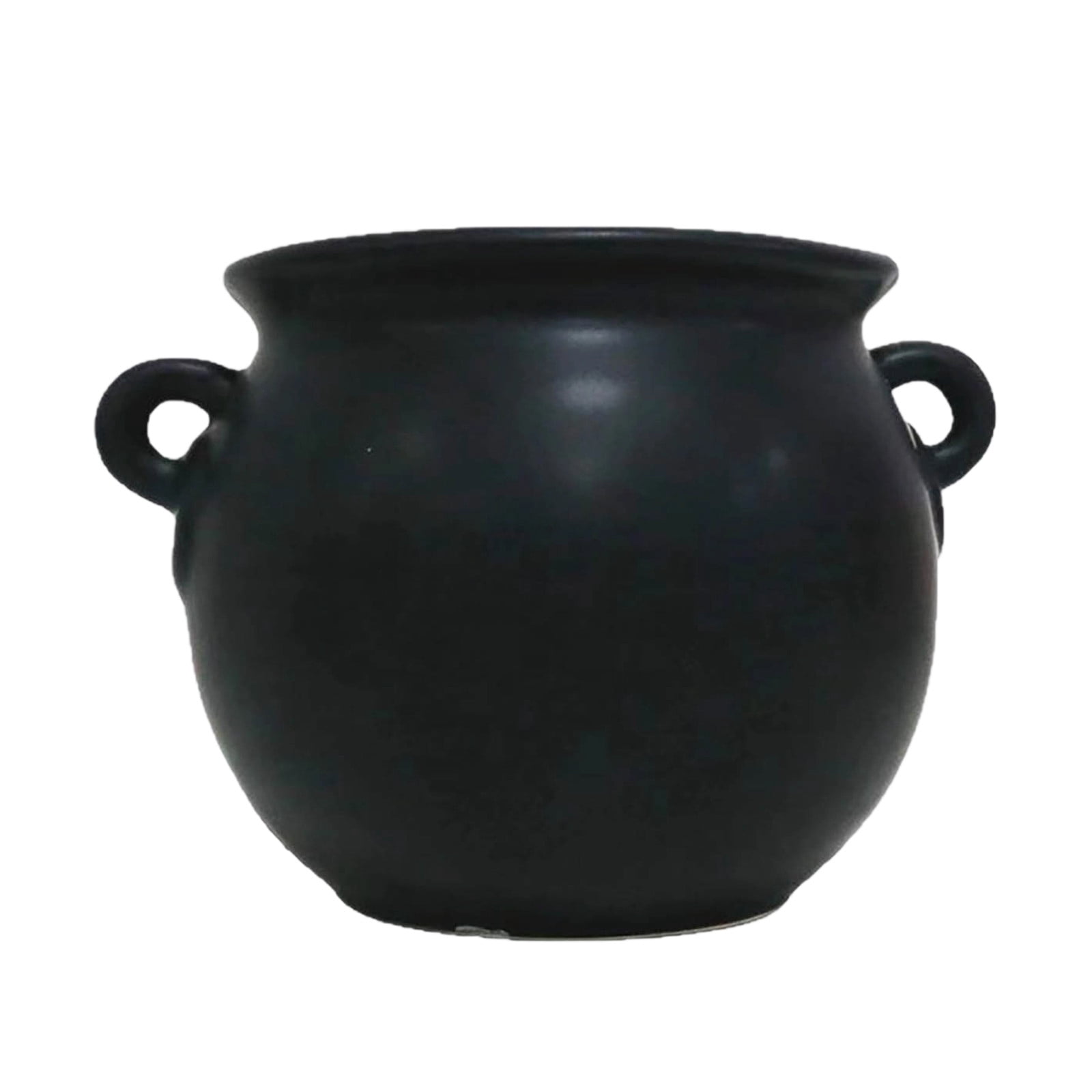Halloween Witch Cauldron Candy Bowl - 5.5 Inch Black Ceramic Cauldron ...