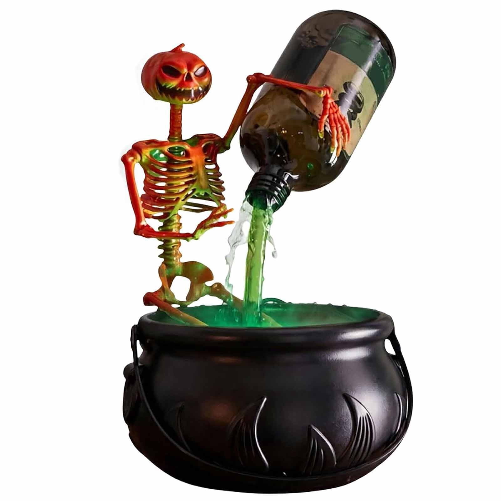 Halloween Witch Cauldron Decoration, LED Smoke Effect Potion Cauldron ...