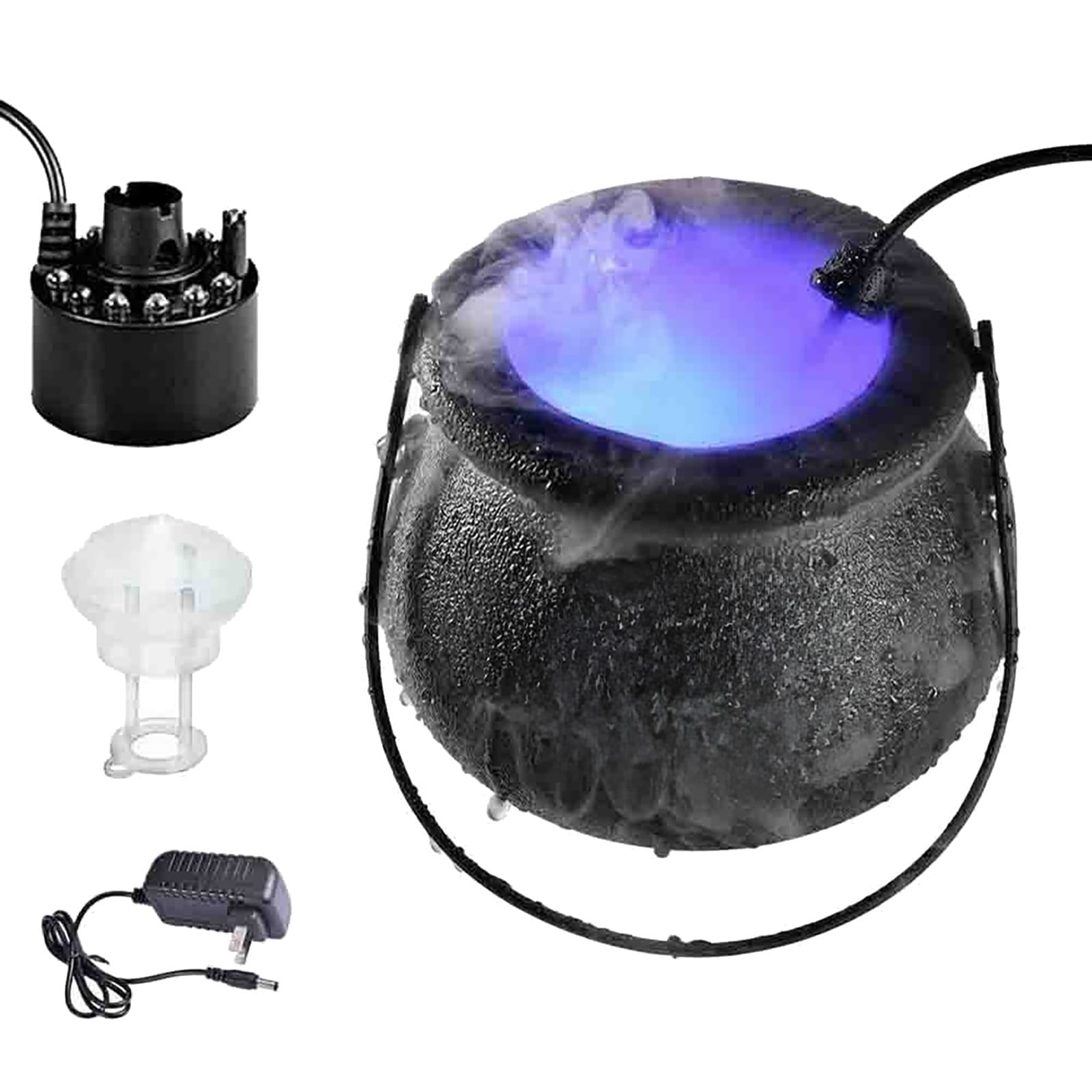 Halloween Witch Cauldron Fog Machine with Color Changing LED Light ...