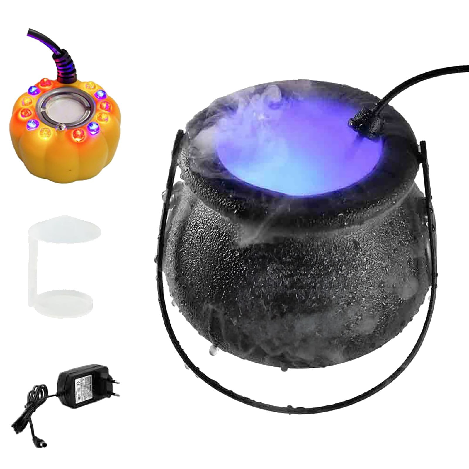 Halloween Witch Cauldron Fog Machine with Color Changing LED Lights for ...