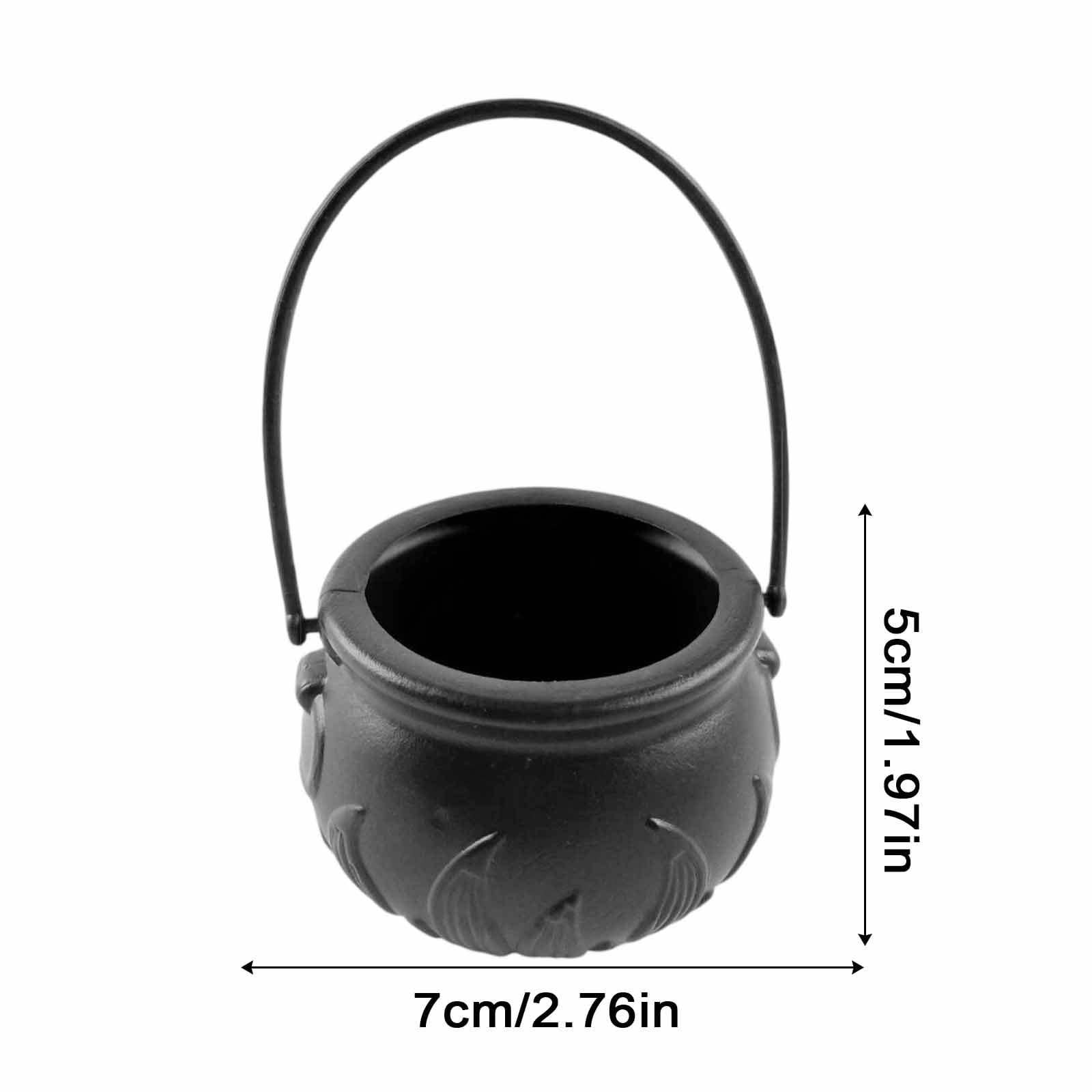 Halloween Witch Cauldron Handheld Flame Black Cauldron Plastic Flame ...