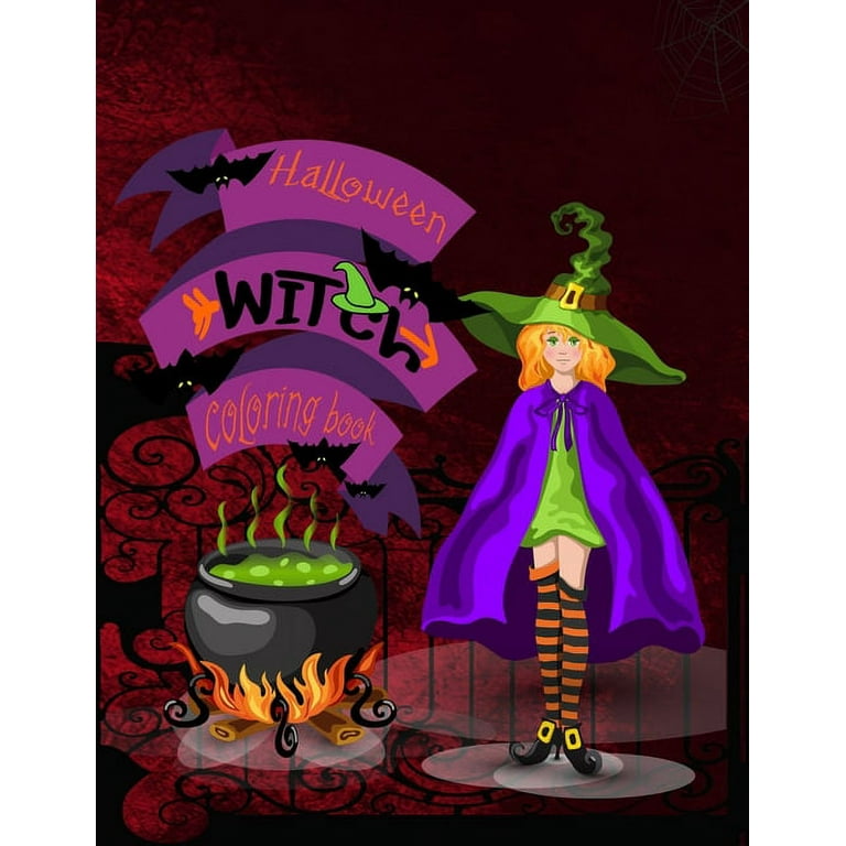 halloween witch coloring book