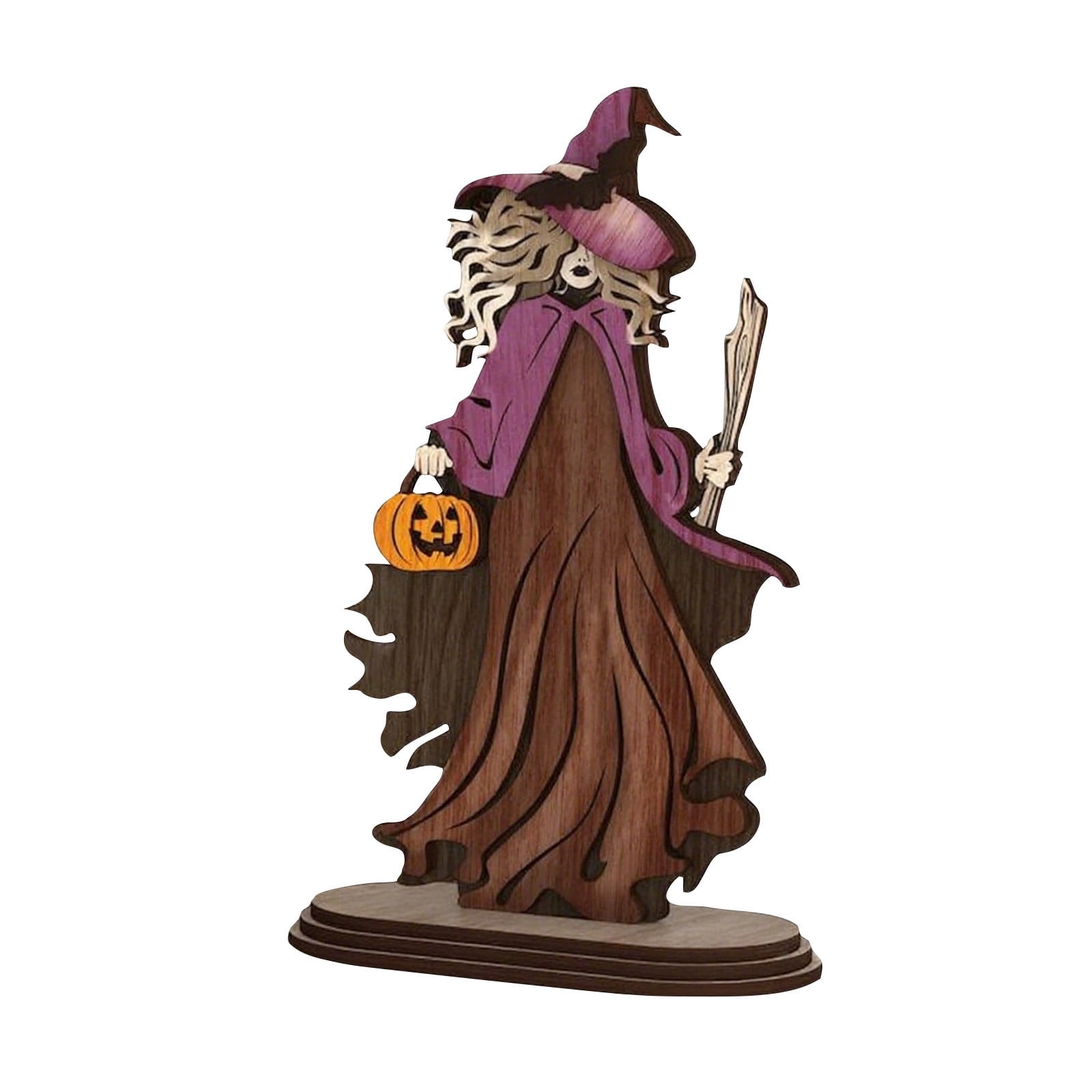 Halloween Witch Decoration - Laser-Cut Wood Witch Table Decor ...