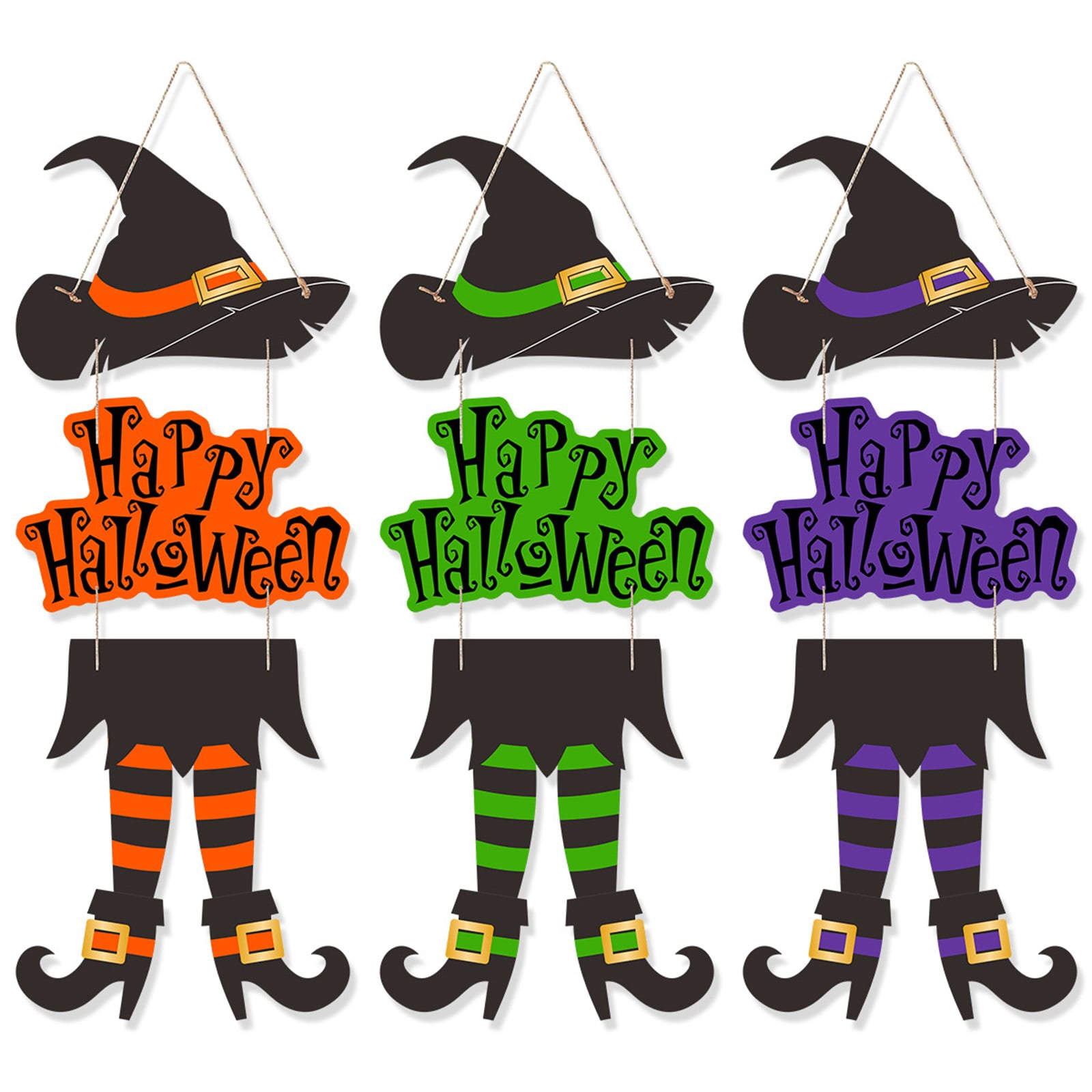 Halloween Witch Decoration Witch Hat Halloween Witch Hanging Sign ...