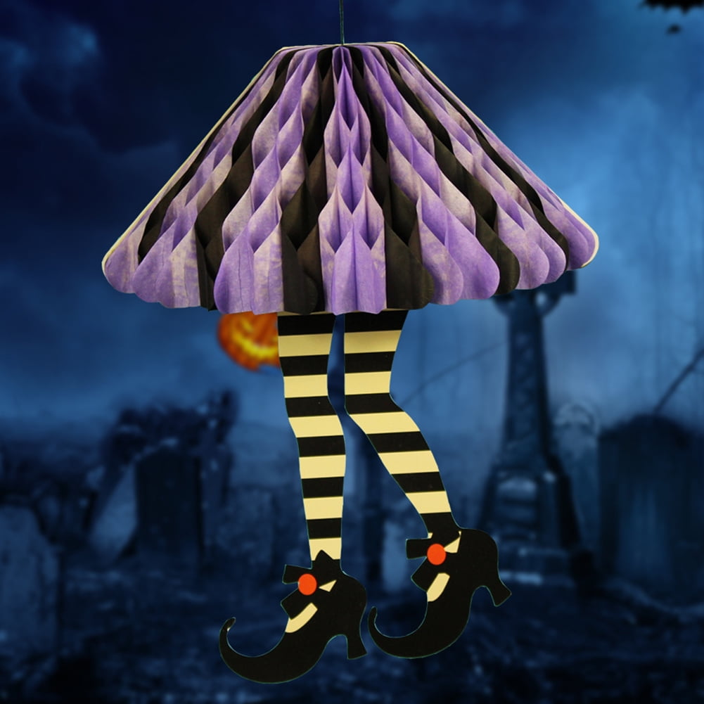 Halloween Witch Decorations Hanging Witch Legs in High Heels Paper ...