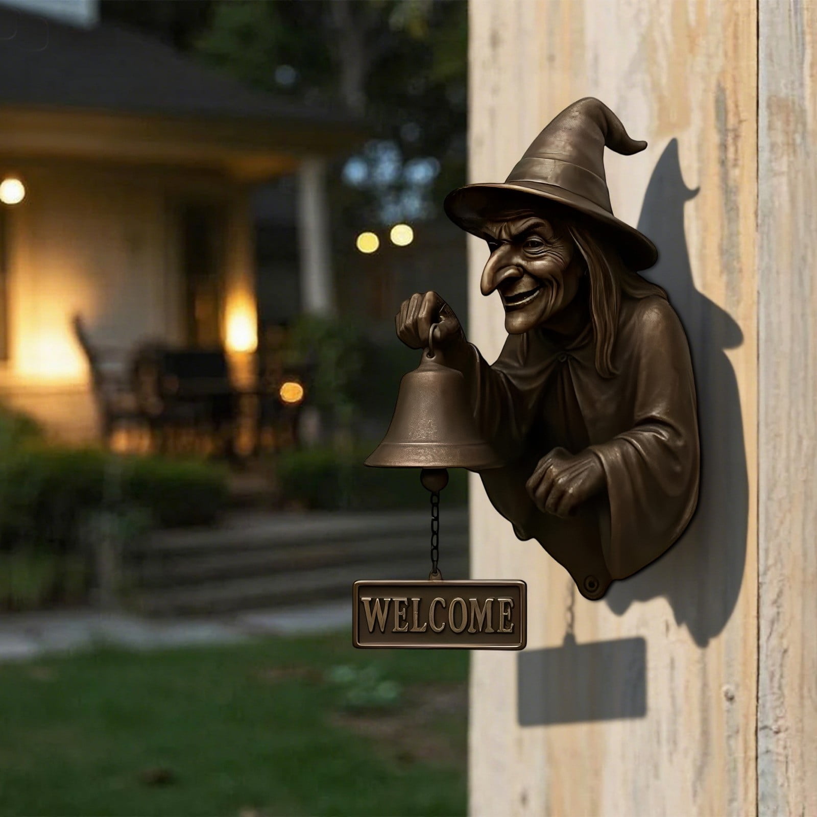 Halloween Witch Doorbell, Vintage Witch Doorbell with Welcome Sign ...
