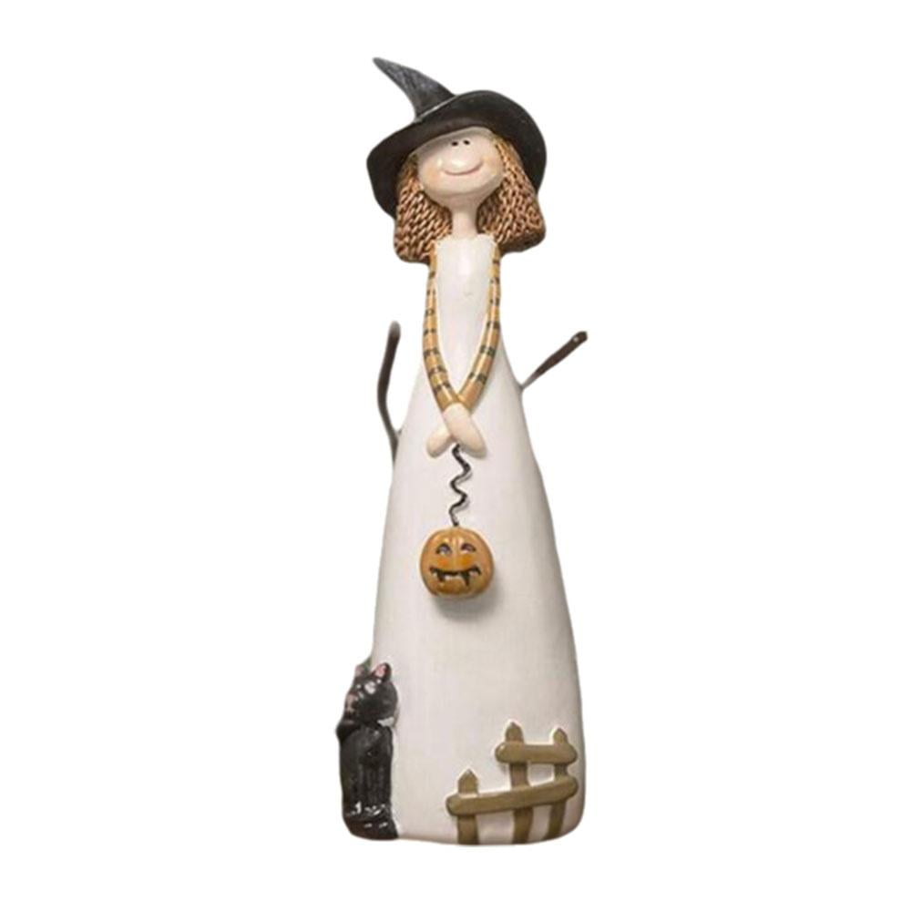 Halloween Witch Figurines, Cute Witch Resin Statue Decor, Halloween ...