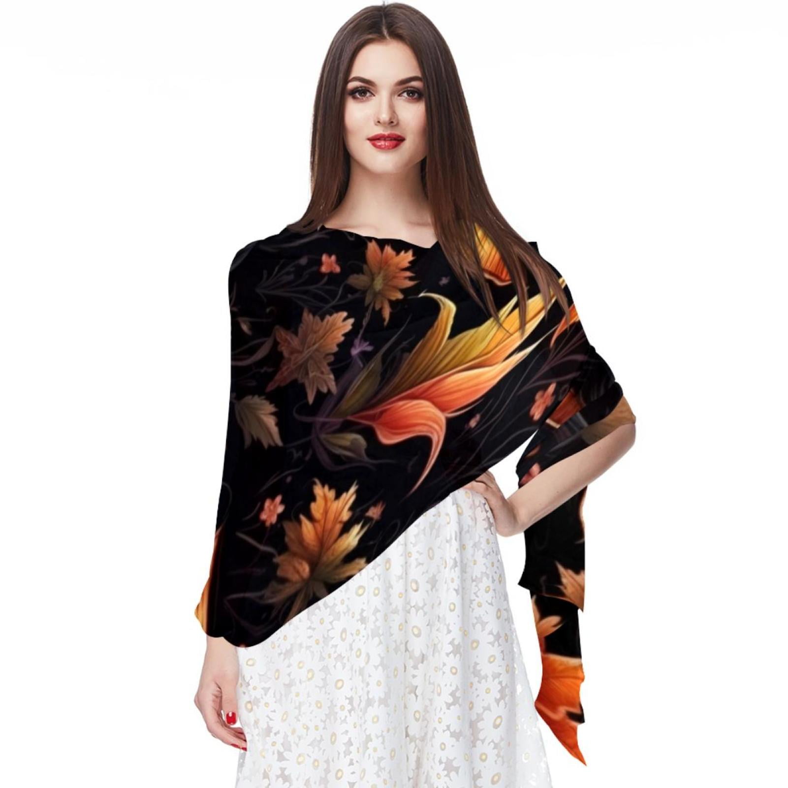 Halloween Witch Hat Elegant Chiffon Yarn Silk Scarf for Women ...