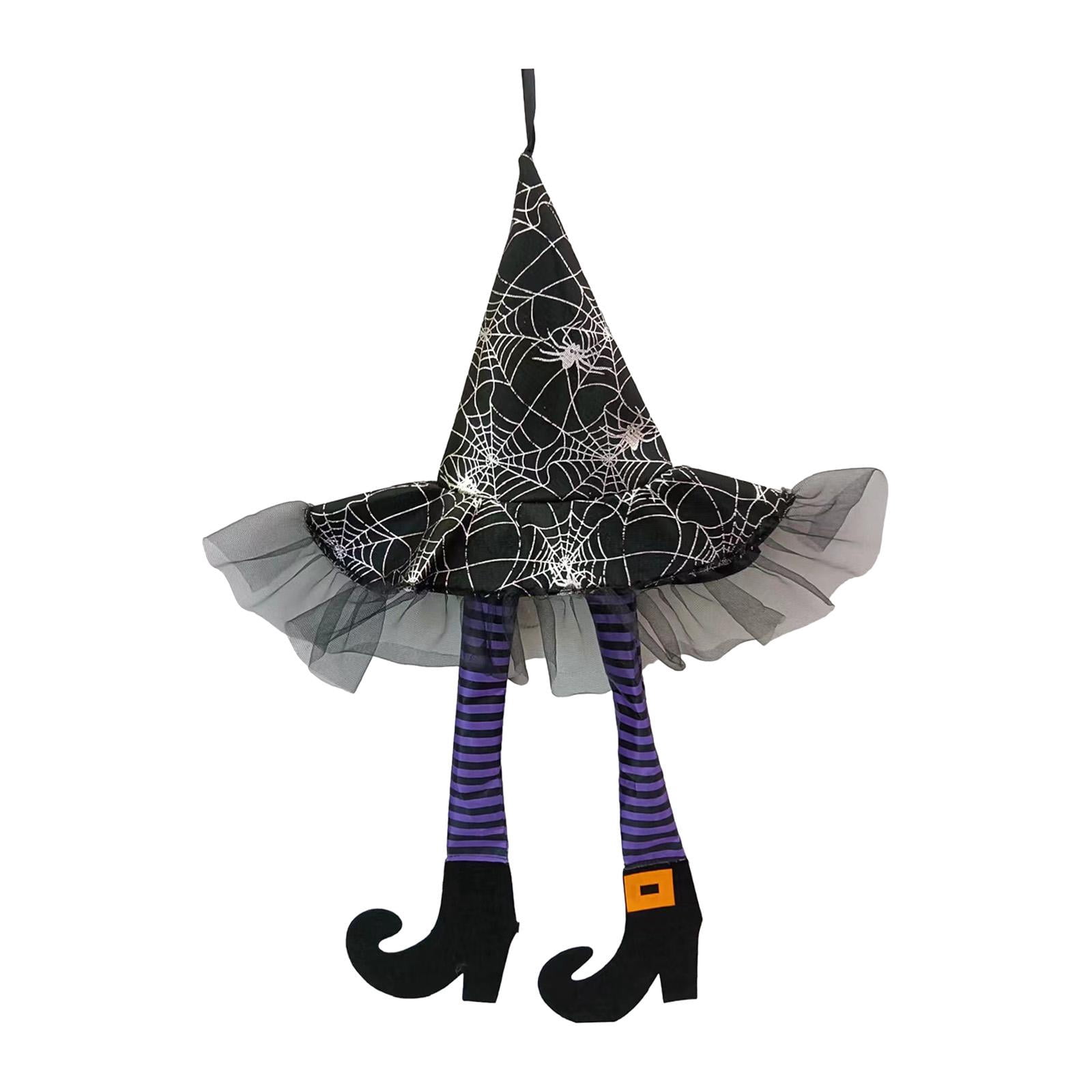Halloween Witch Hat Hanger, Wicked Witch Legs Pendant Ornament with ...