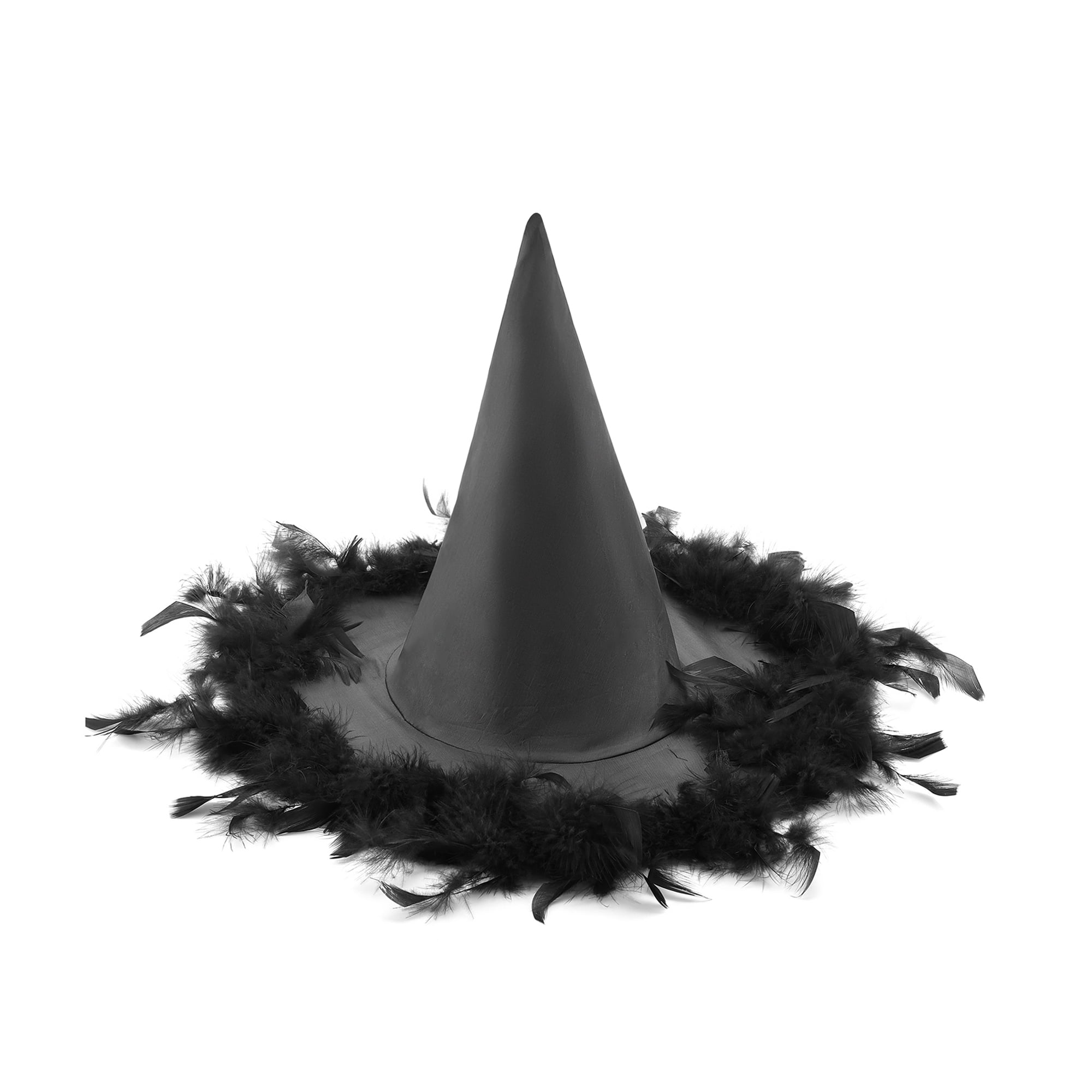 Halloween Witch Hat Vintage Feather Wizard Hat Women Masquerade Cosplay ...