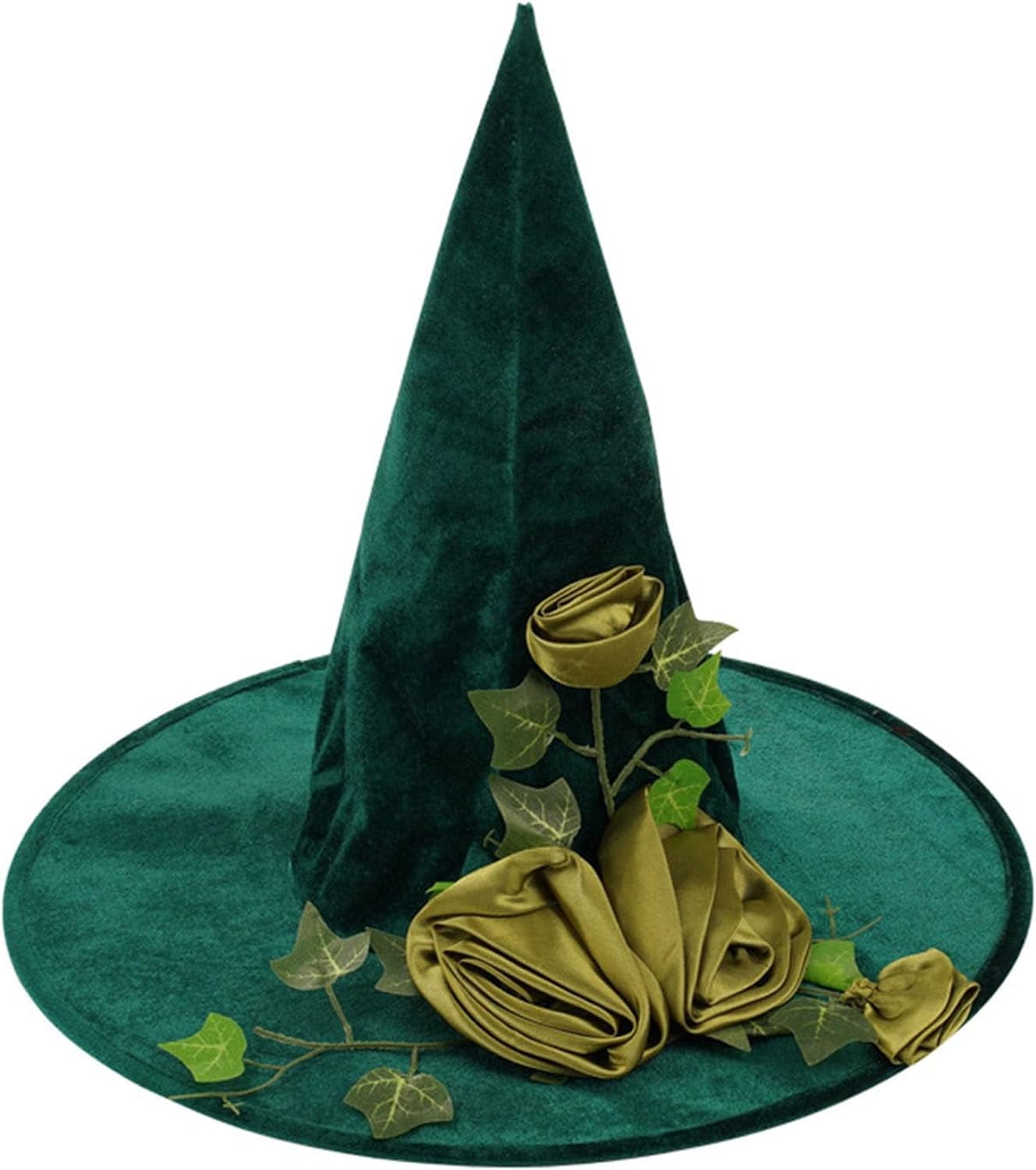 Halloween Witch Hat for Women, Black Wide Brim Extra Large Witch Hat ...