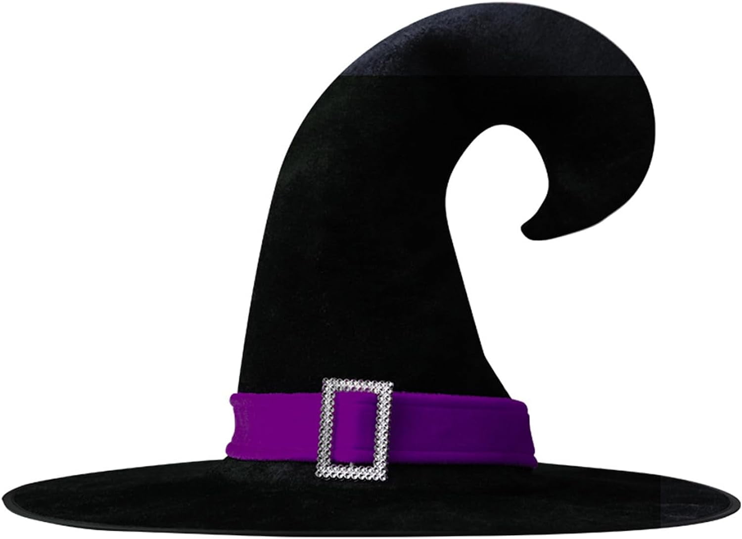 Halloween Witch Hat for Women, Black Wide Brim Extra Large Witch Hat ...