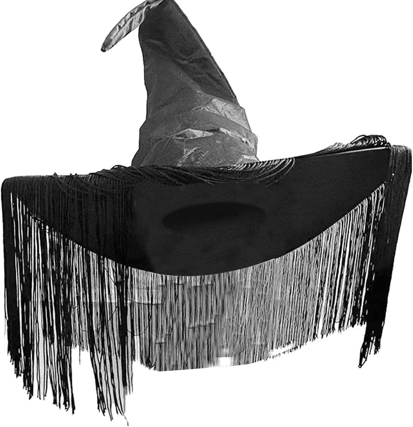 Halloween Witch Hat for Women, Black Wide Brim Extra Large Witch Hat ...