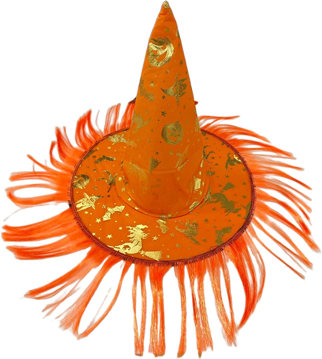 Halloween Witch Hat for Women, Black Wide Brim Extra Large Witch Hat ...