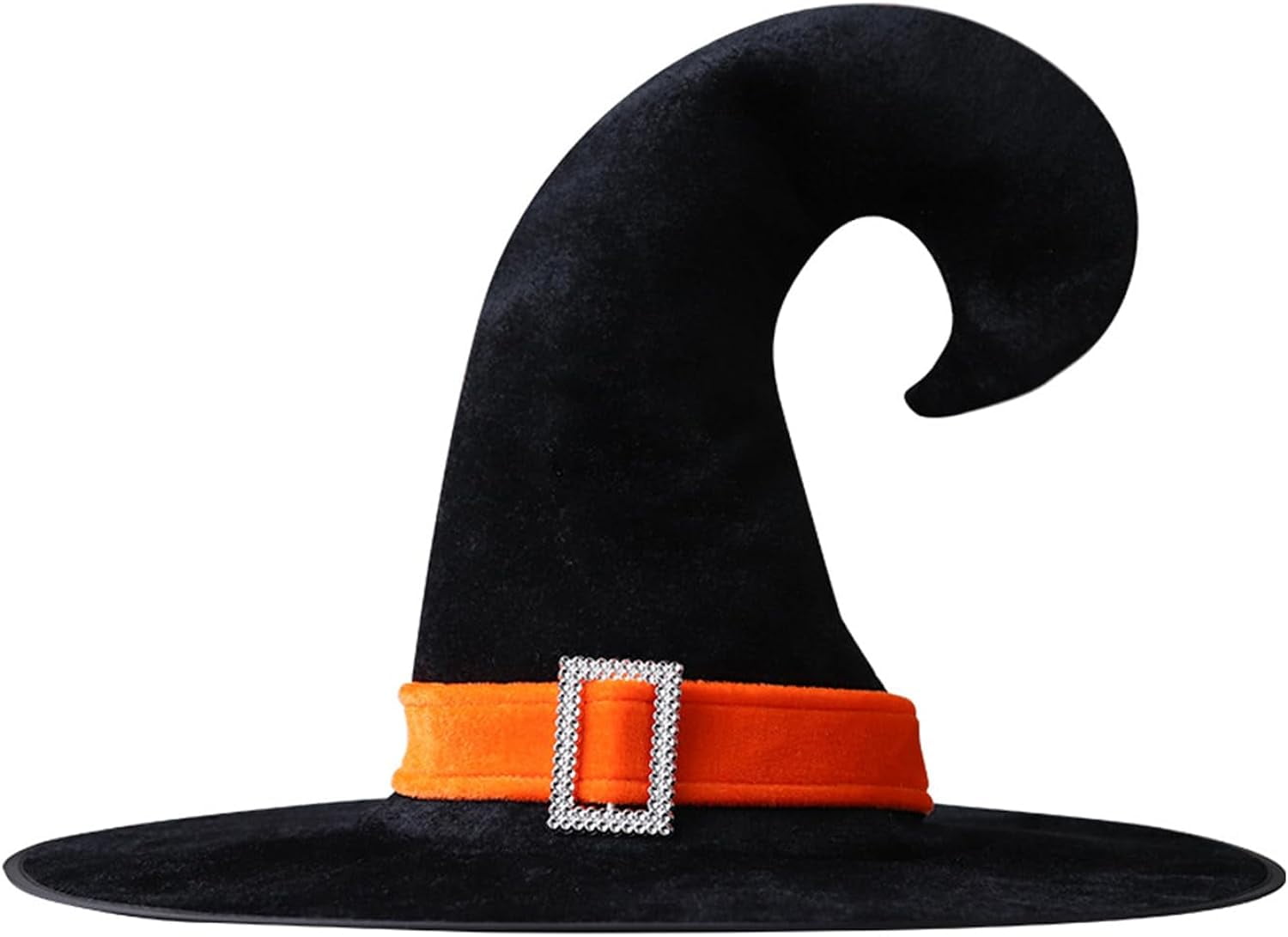 Halloween Witch Hat for Women, Black Wide Brim Extra Large Witch Hat ...