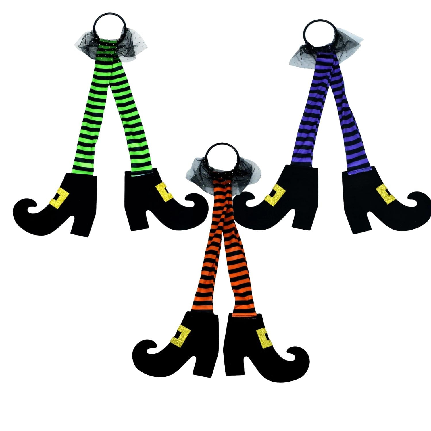 Halloween Witch Leg Dangling Decor 22x15in Novelty Witch Boot Legs Home ...