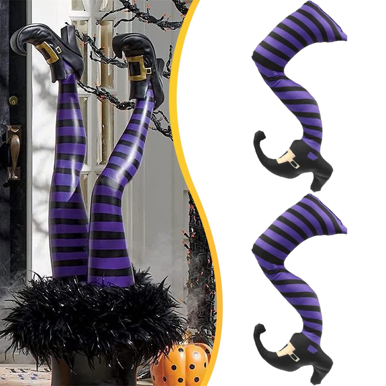 Halloween Witch Legs Prop,3D Witch Legs Decoration,Outdoor Halloween ...