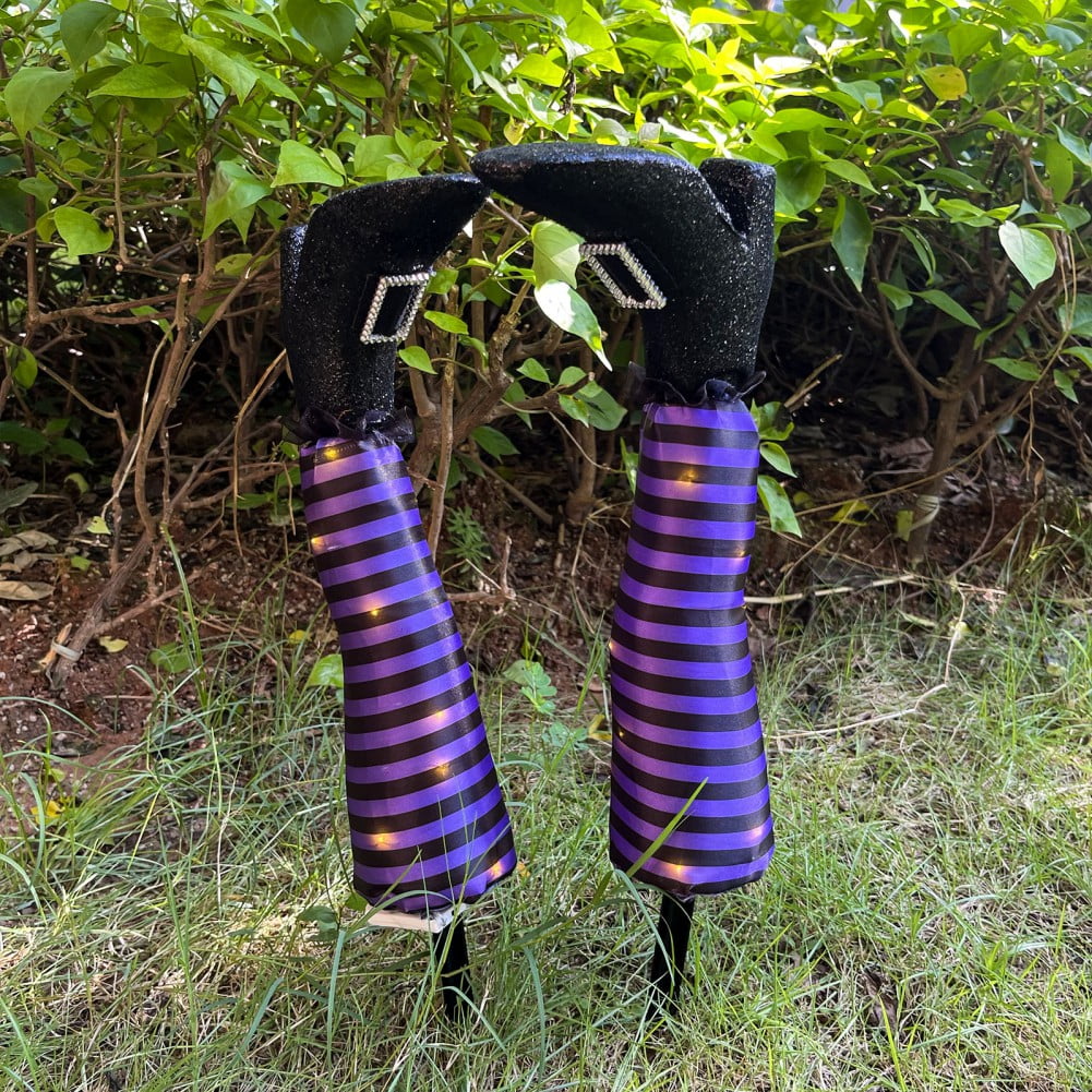 Halloween Witch Legs Yard Stake Decoration, Leg Yard Stakes Stake ...