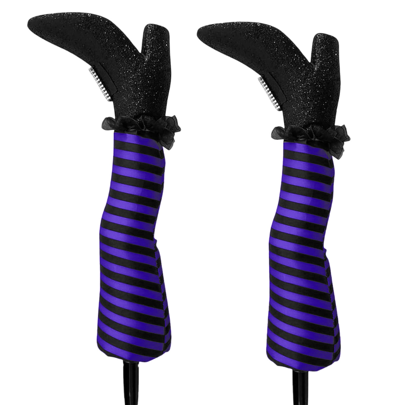 Halloween Witch Legs Yard Stakes - 2PC Realistic Upside Down Wicked ...