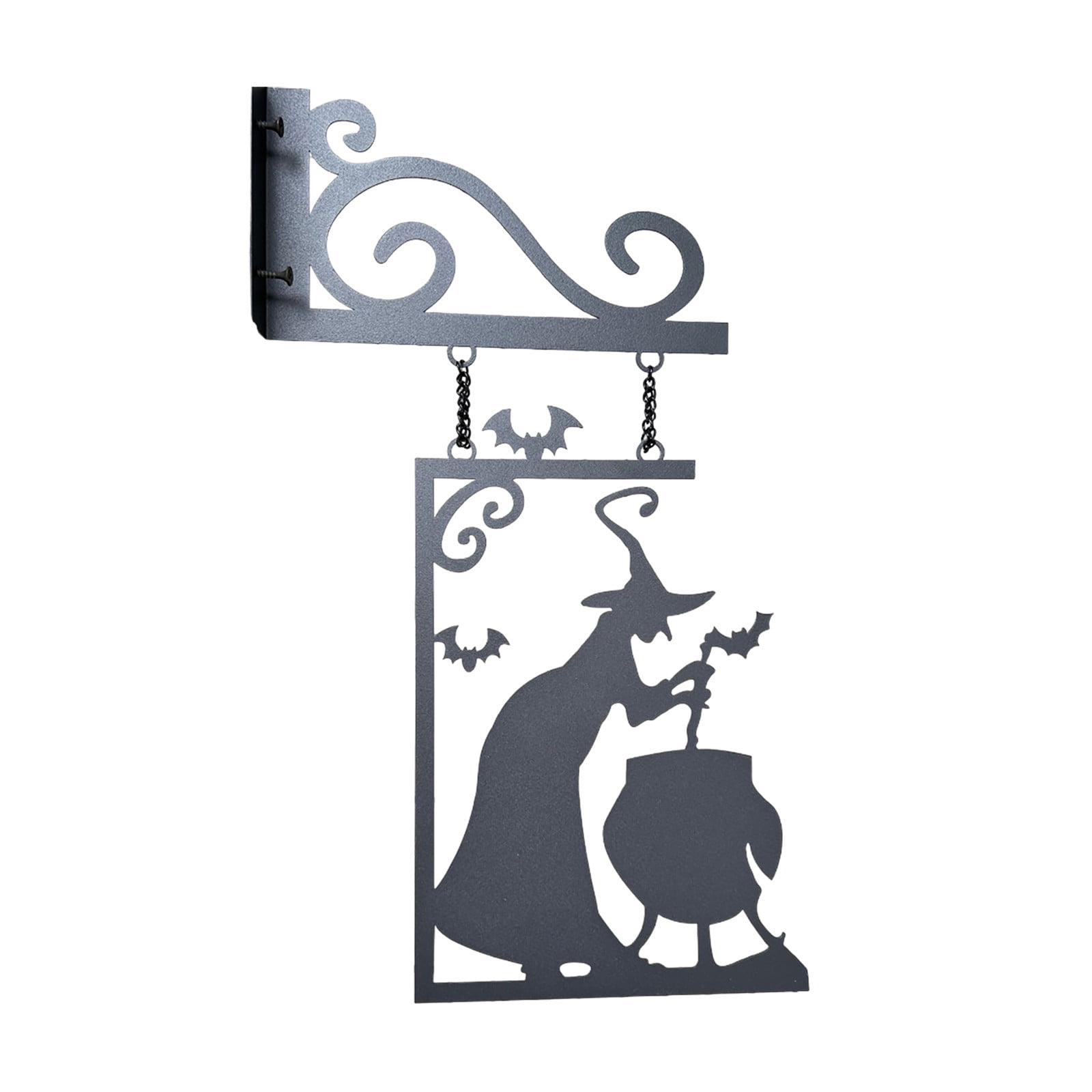 Halloween Witch Metal Sculpture Large Decorative Wall Art Suitable For ...
