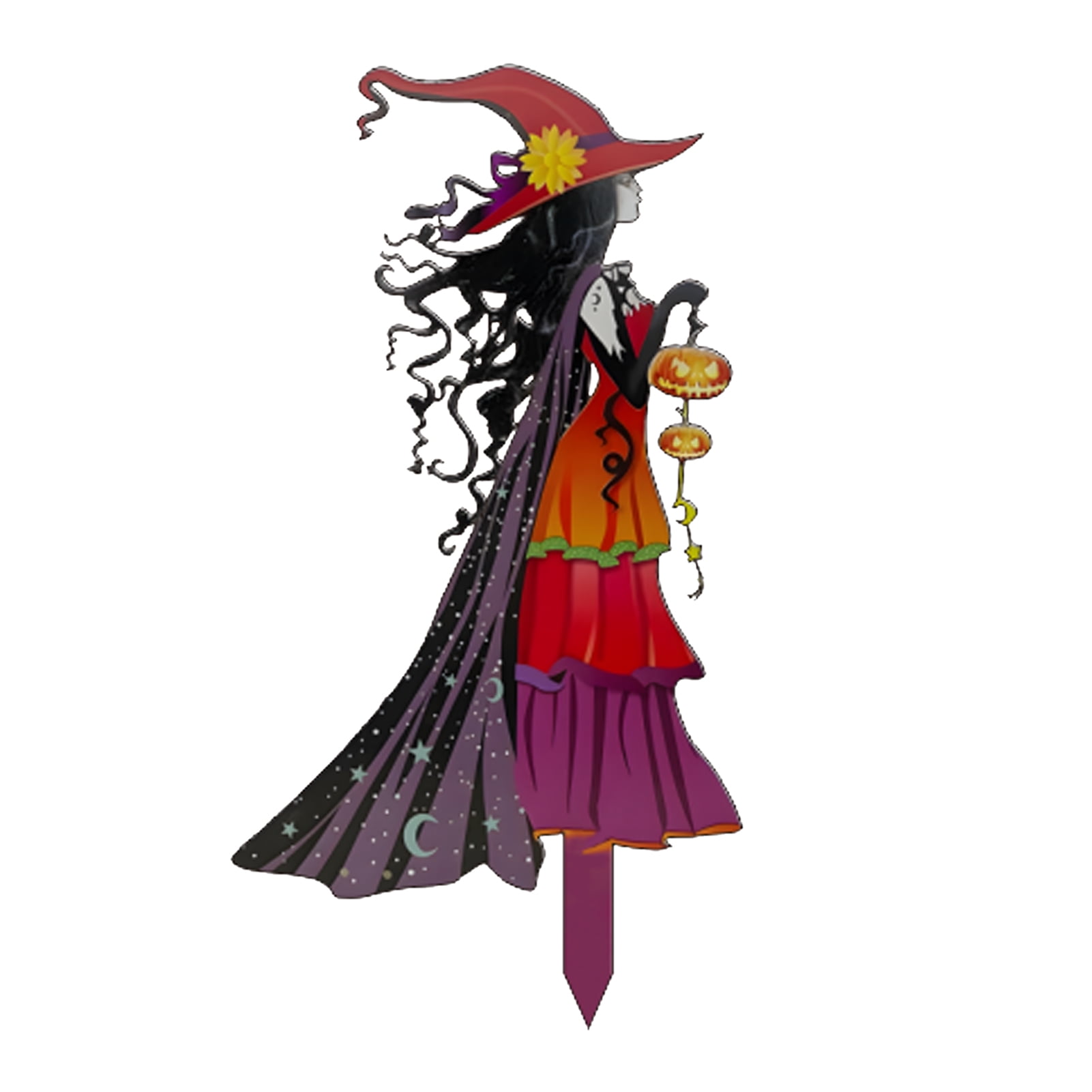Halloween Witch Metal Stake Thanksgiving Decorations Yard Metal Stake ...