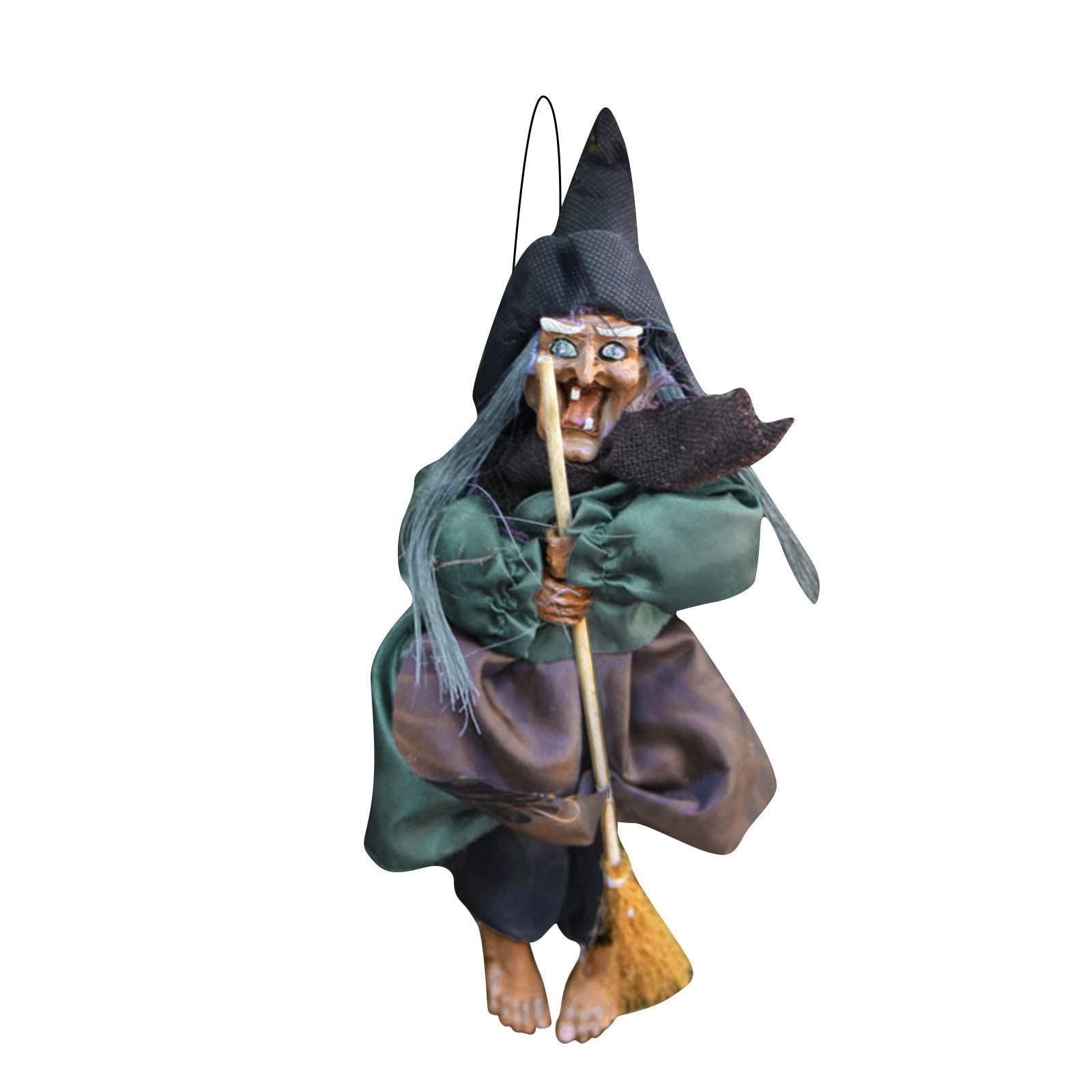 Halloween Witch Ornaments , 12" Flying Witch Figures on Broomsticks ...