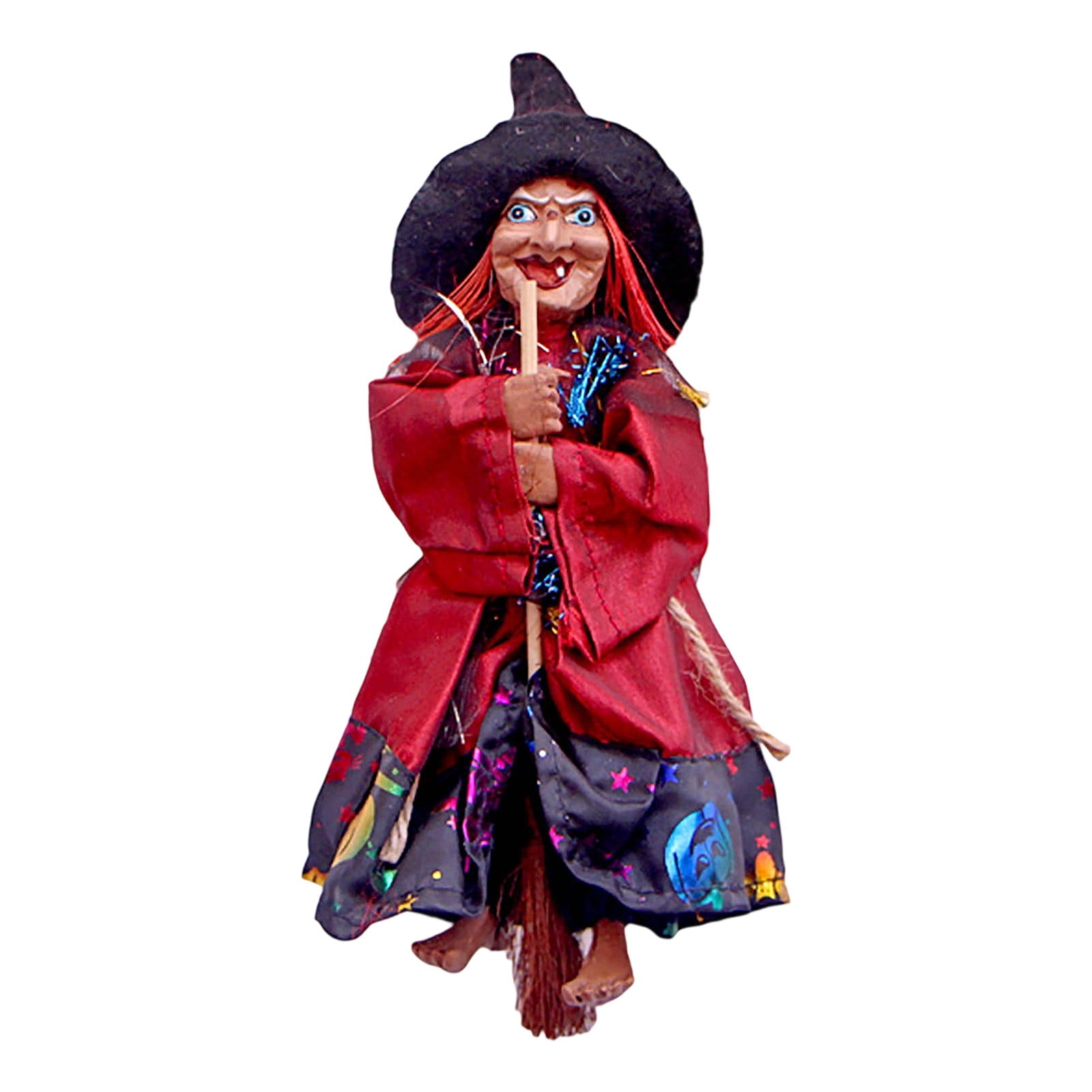 Halloween Witch Ornaments, 8" Flying Witch Figures on Broomsticks ...