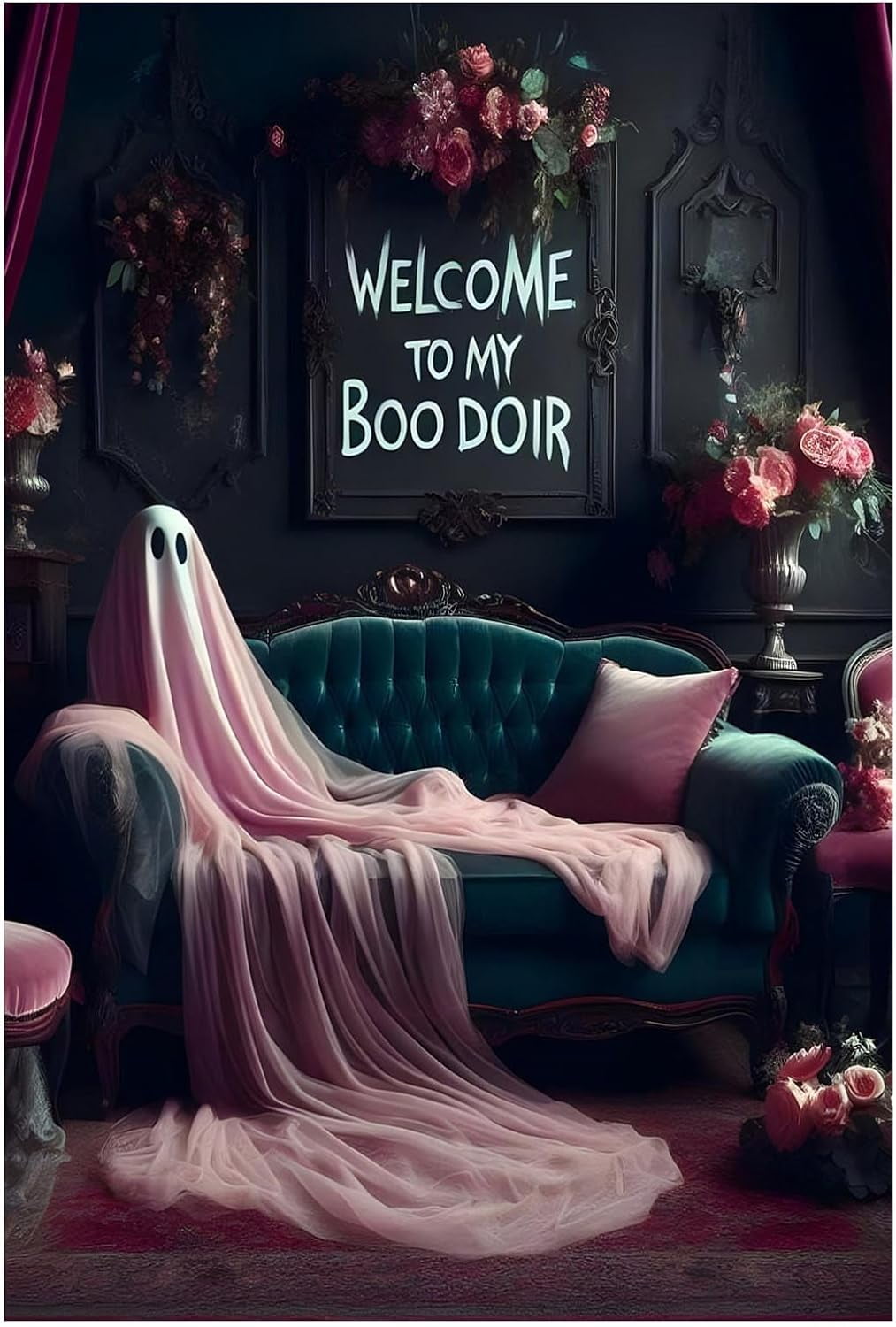 Halloween Witch Poster Gothic Boudoir Decor Welcome To My Boo Doir ...
