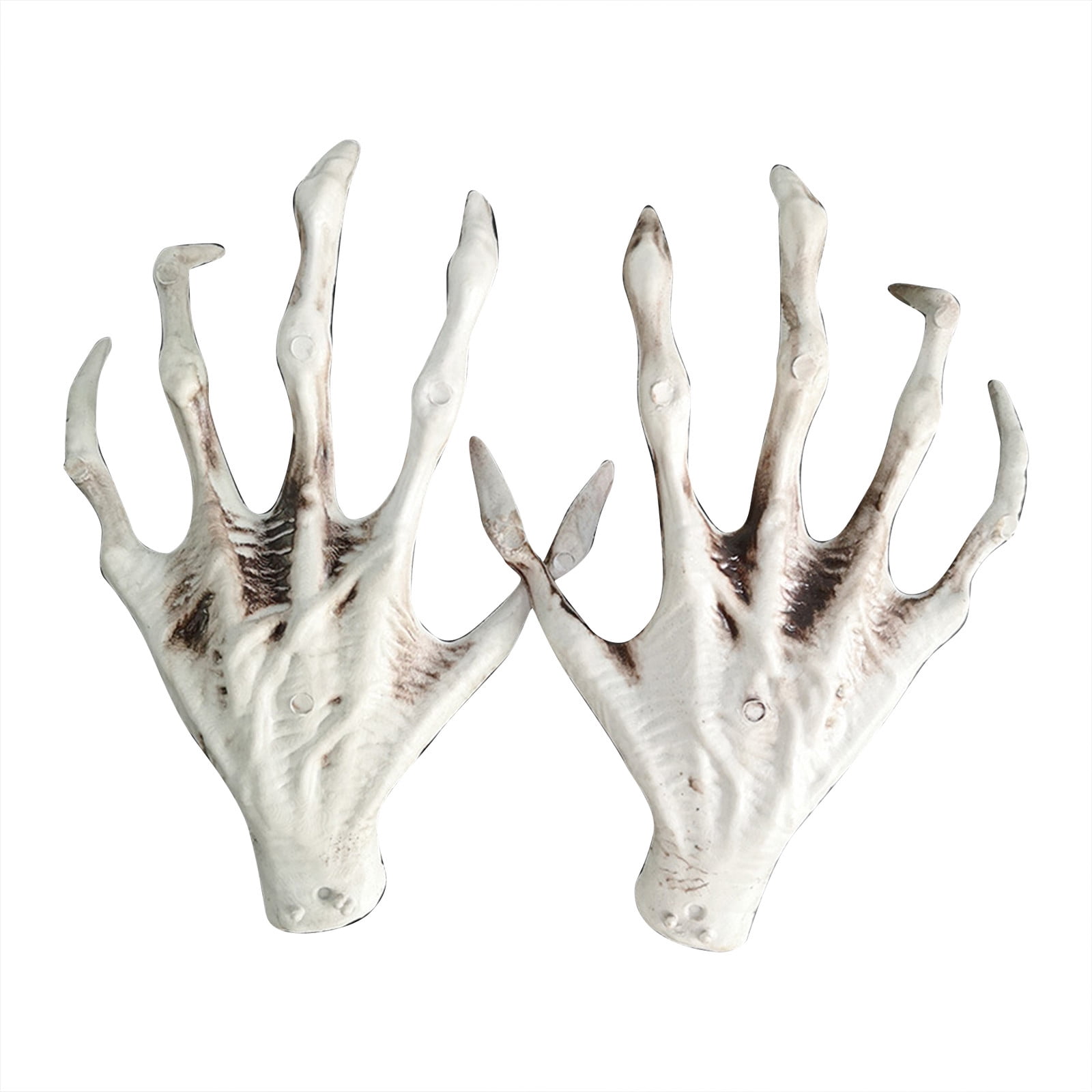 Halloween Witch Skeleton Hands - 1 Pair Realistic Plastic Scary ...