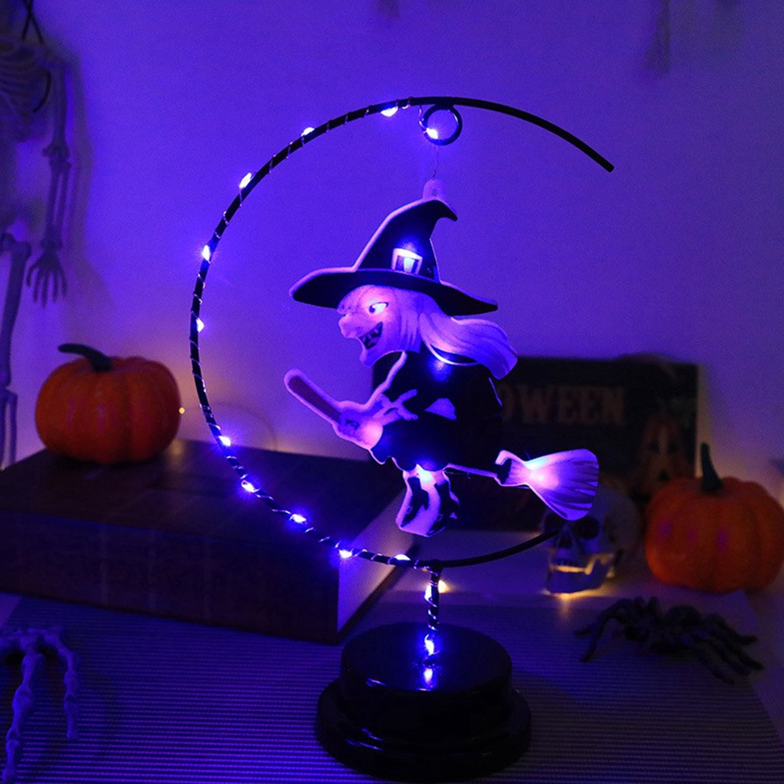 Halloween Witch Spider Bat Decorative Lamp Night Light ...