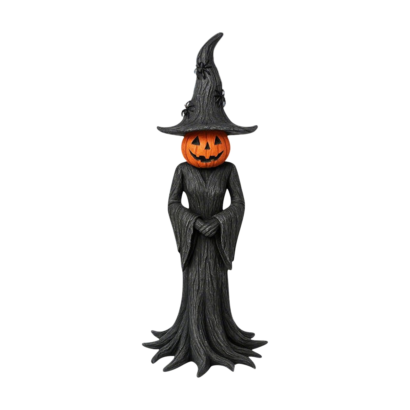 Halloween Witch Statue,3.9 in Resin Pumpkin Head Figurine, Gothic Retro ...