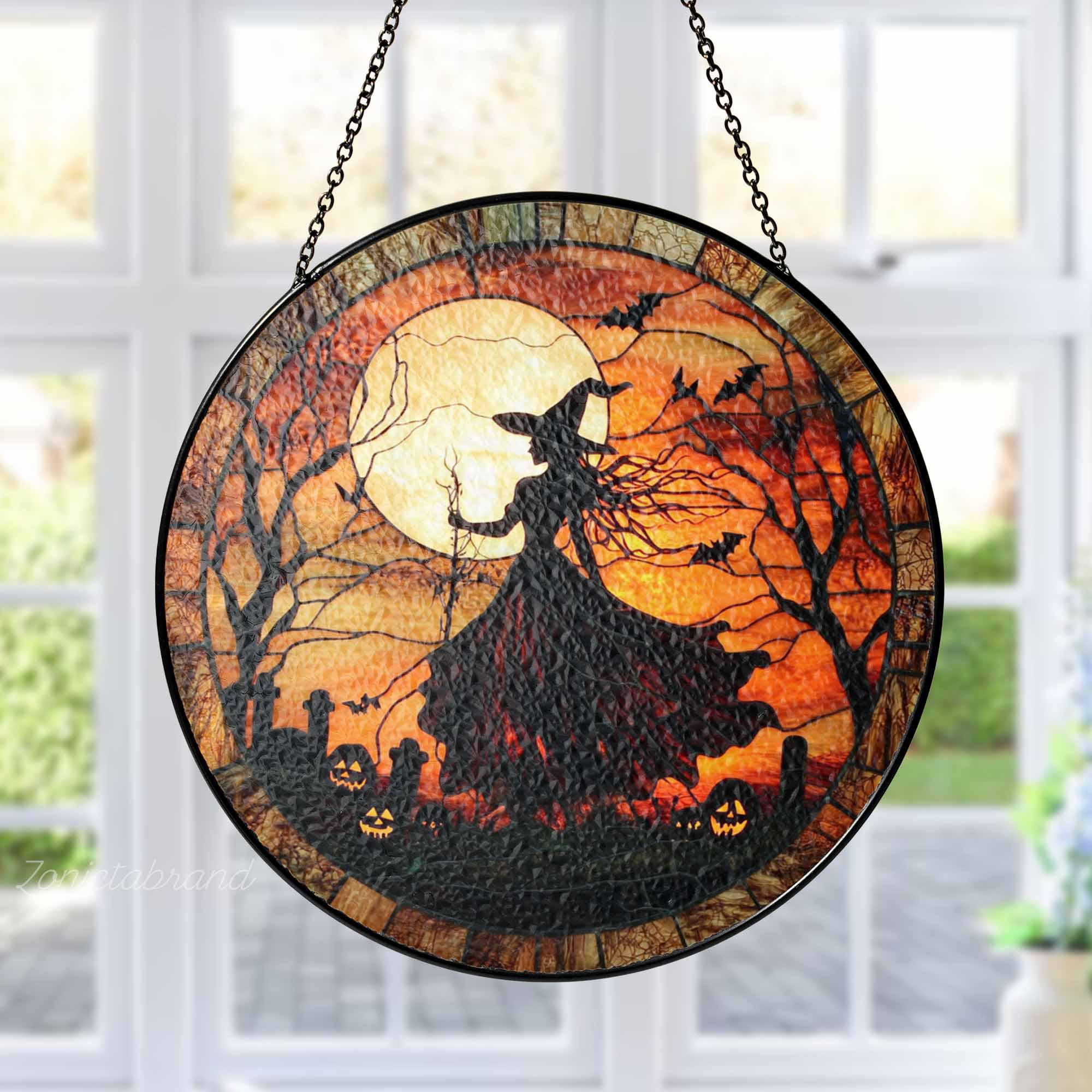 Halloween Witch Suncatcher, Witchy Window Hanging Decor, Feminist Witch ...
