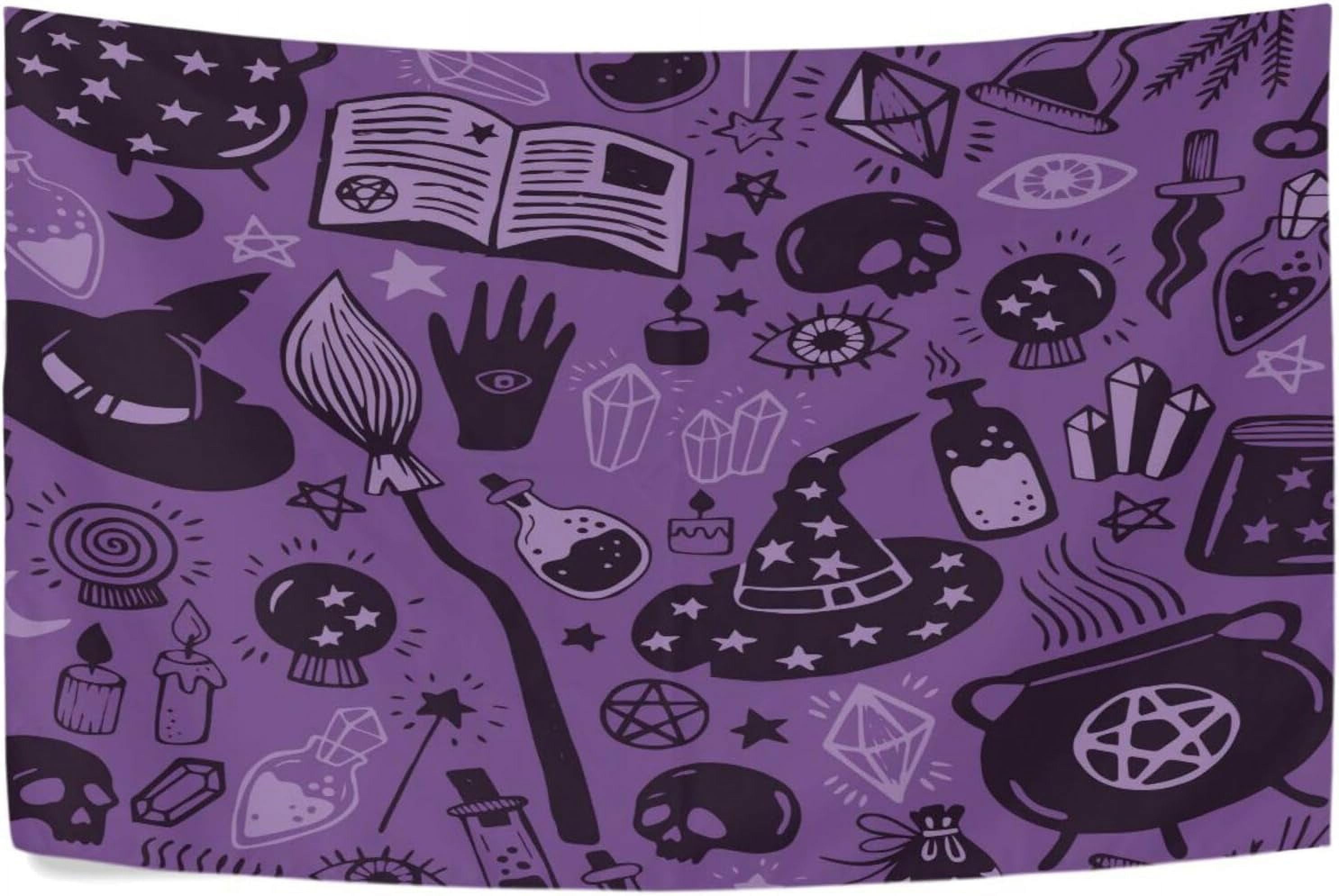 Halloween Witch Tapestry Aesthetic Tapestry Wall Hanging 60" x 51 ...