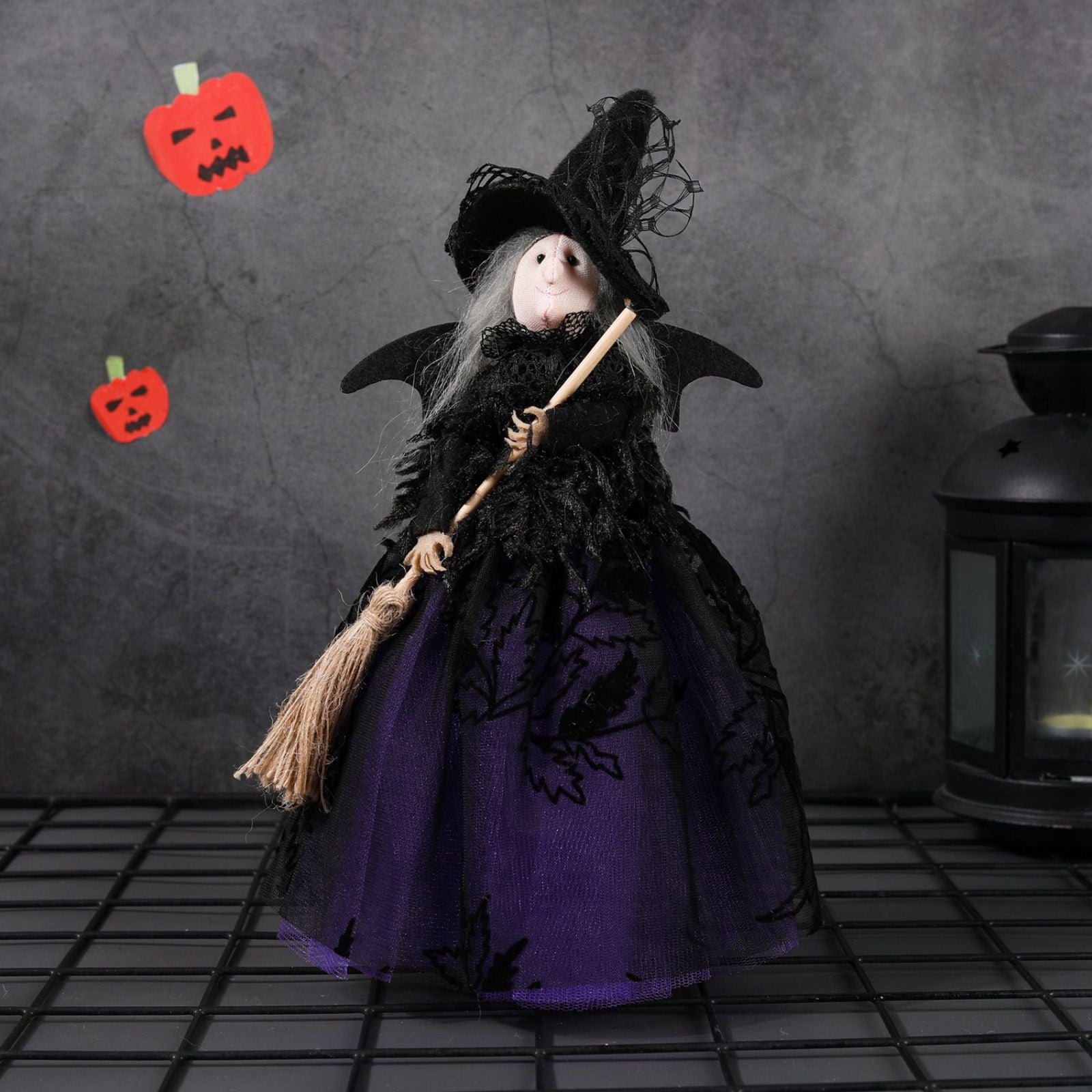 Halloween Witch Tree Topper Decoration, Crashing Witch into Tree ...