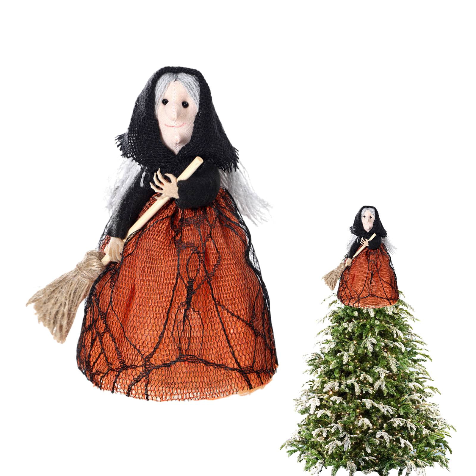 Halloween Witch Tree Topper Decoration, Spooky Witch into Tree ...