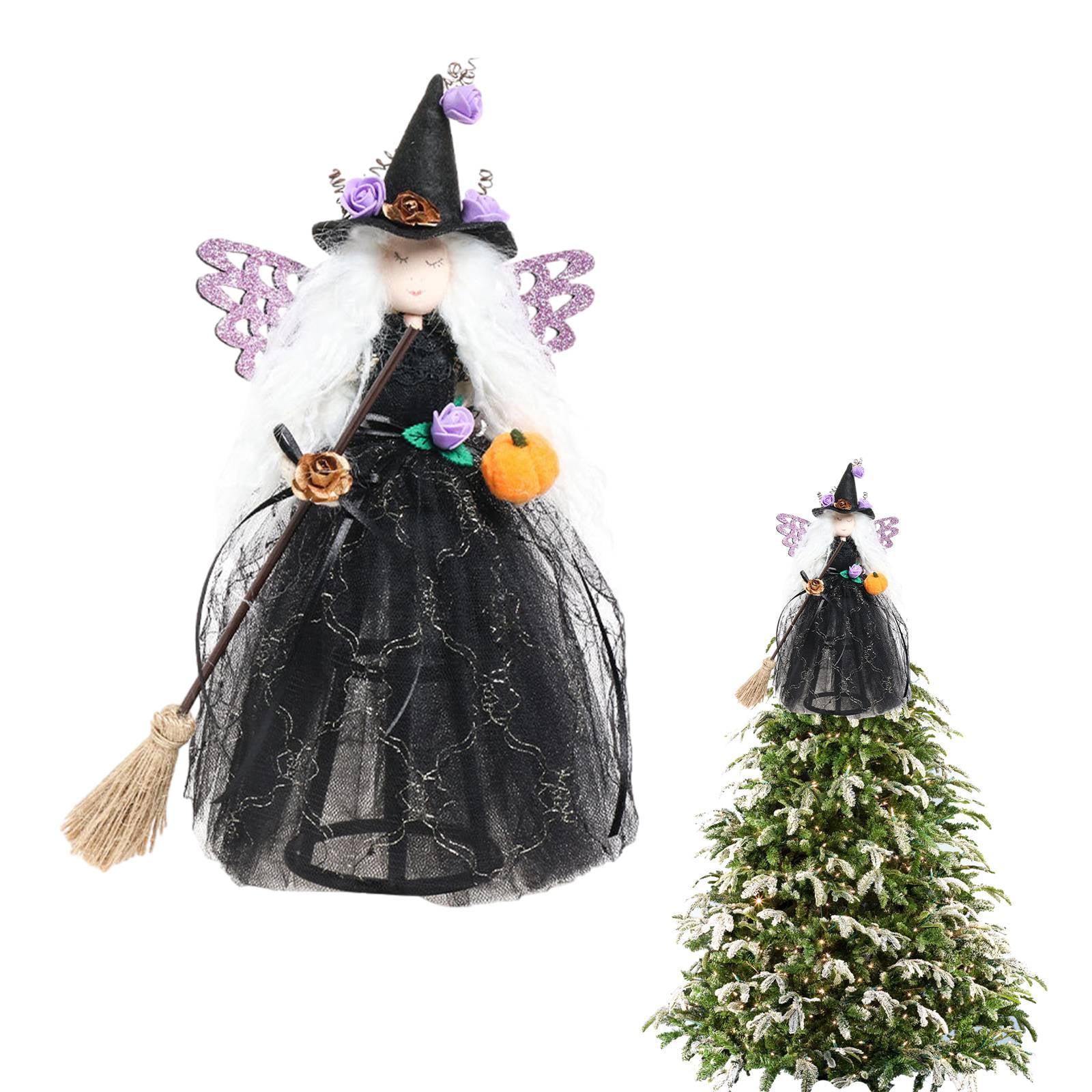 Halloween Witch Tree Topper Decoration, Spooky Witch into Tree ...