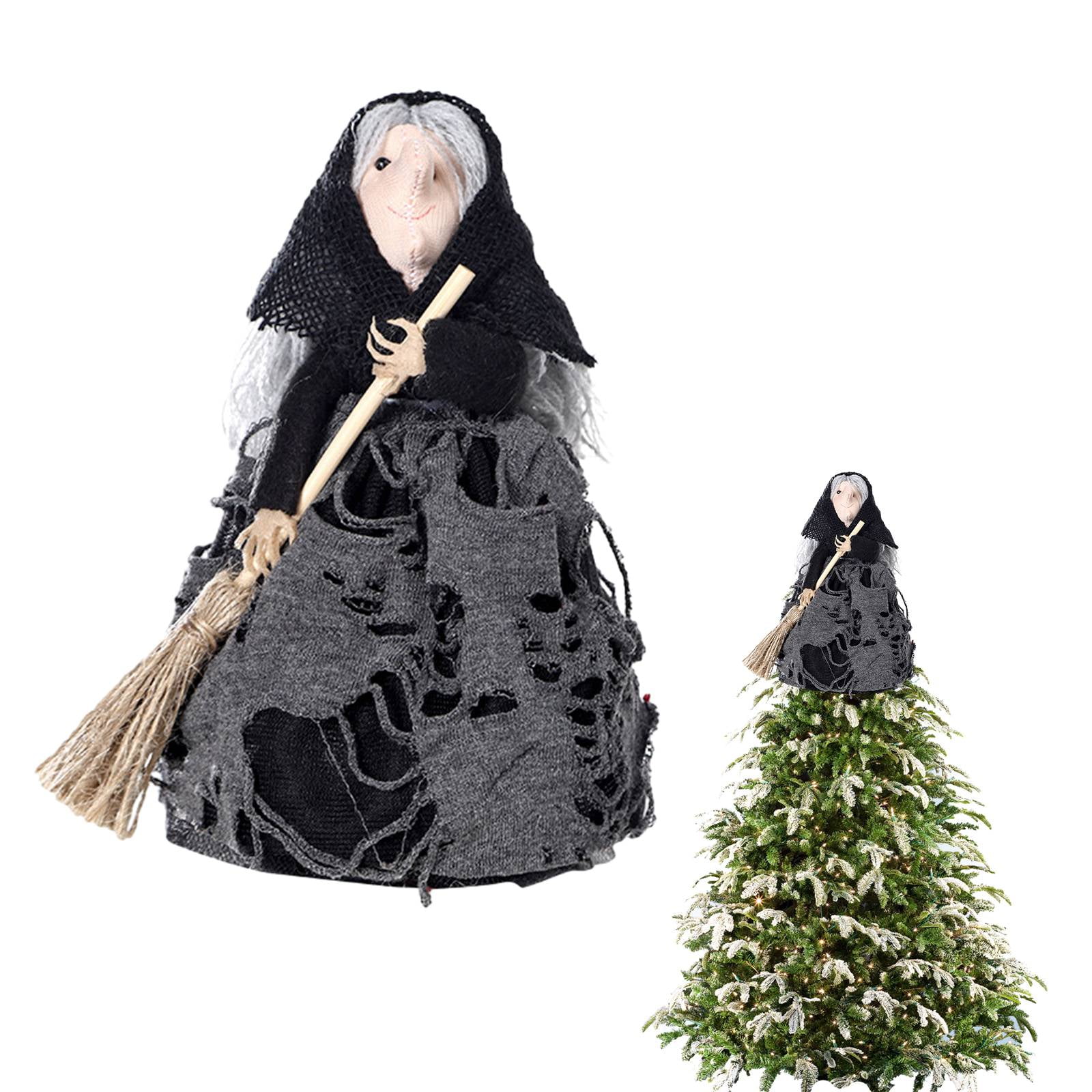 Halloween Witch Tree Topper Decoration, Spooky Witch into Tree ...