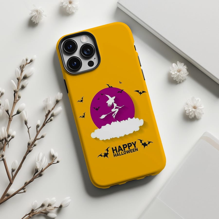 Halloween Witch Trick or Treat Gothic Full Moon Phone Case with iPhone ...