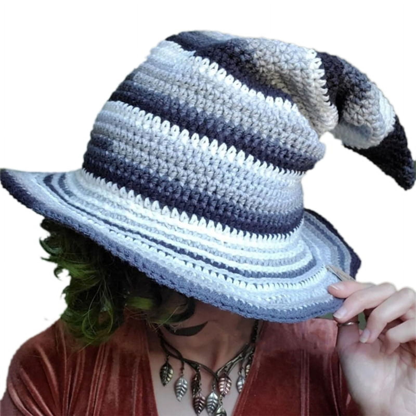 Halloween Witch Wizard Hat Party Costume Knitted Headgear Devil Hat ...