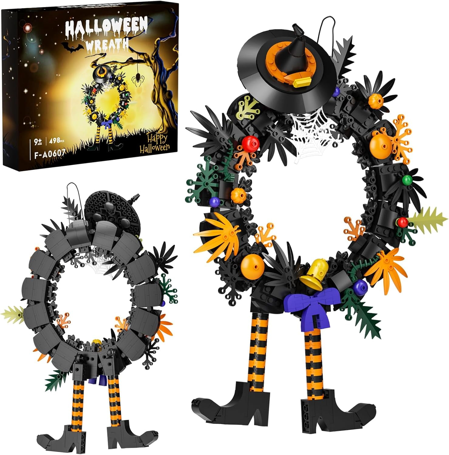 Halloween Witch Wreath Building Block Set, Unique Halloween Building ...